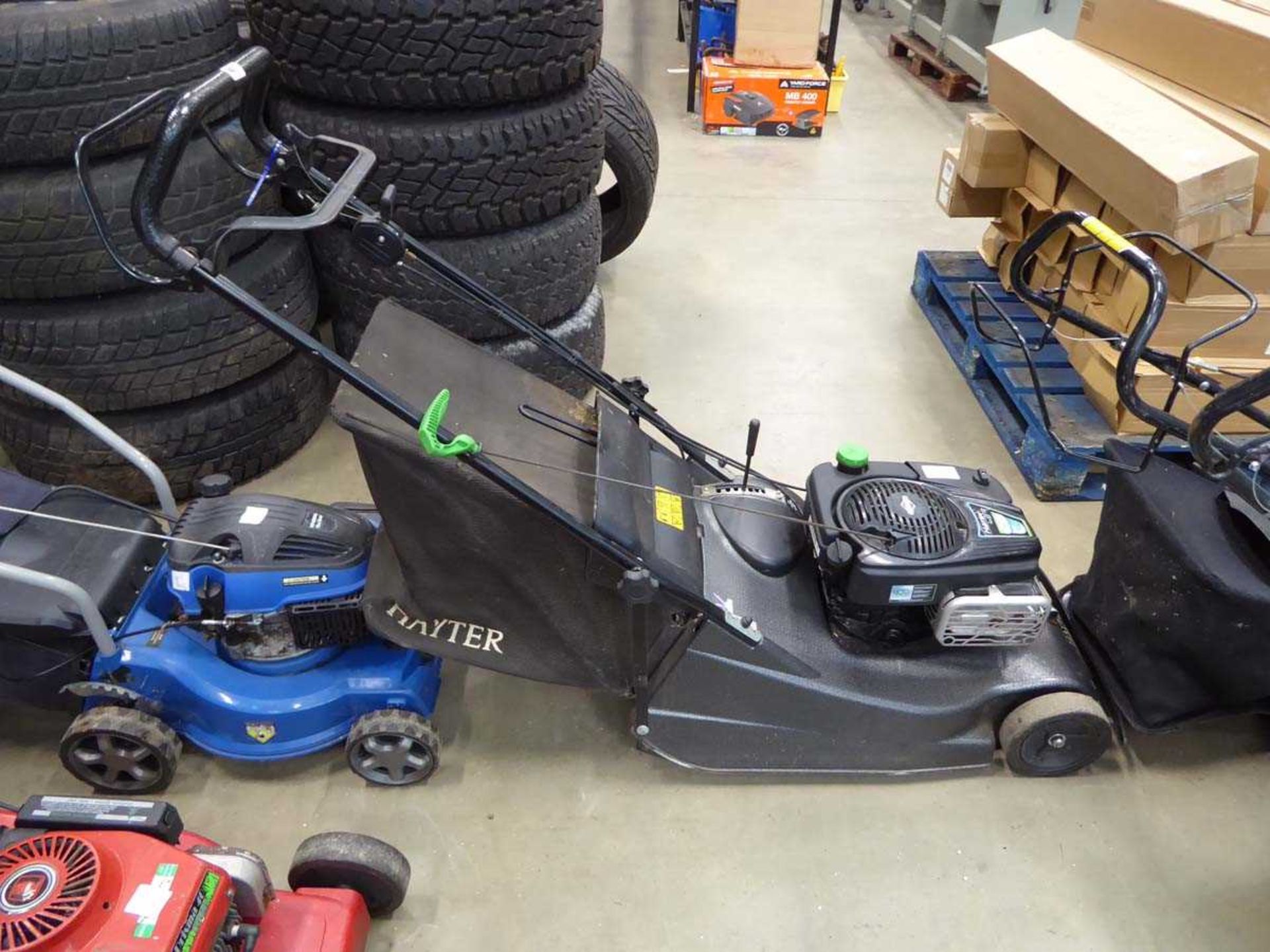 +VAT Hayter Harrier 48 Pro rotary self-propelled mower with box