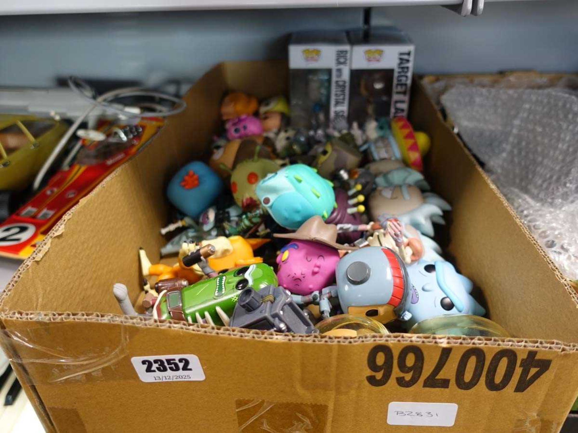 Selection of various unboxed Funko Pop figures with 2 boxed Funko Pop ...
