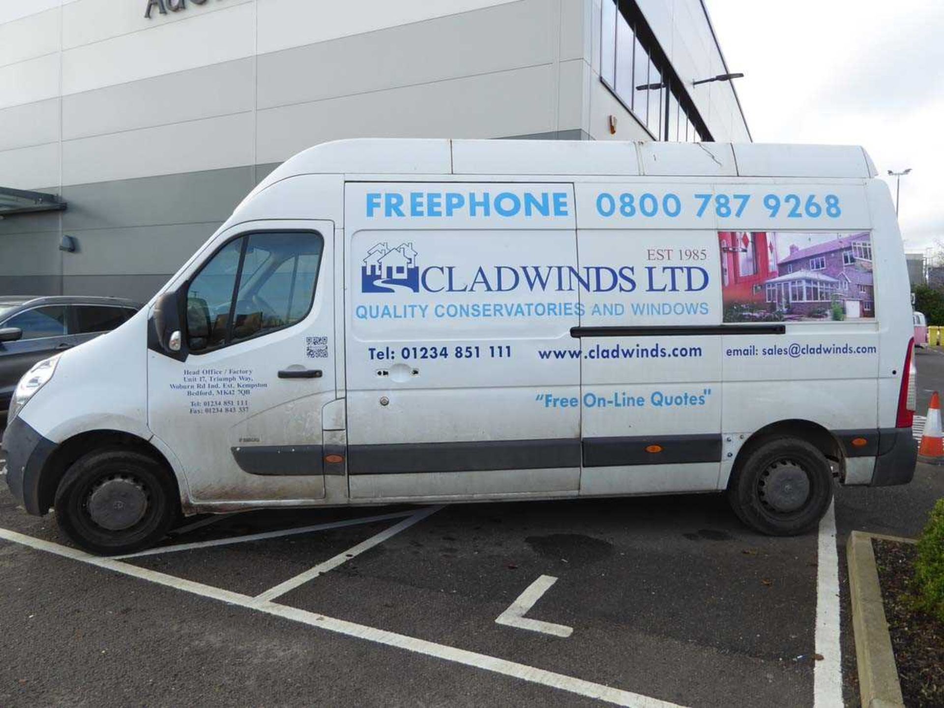 +VAT (LL12 SFF) 2012 Vauxhall Movano F3500 in white, manual, diesel ...