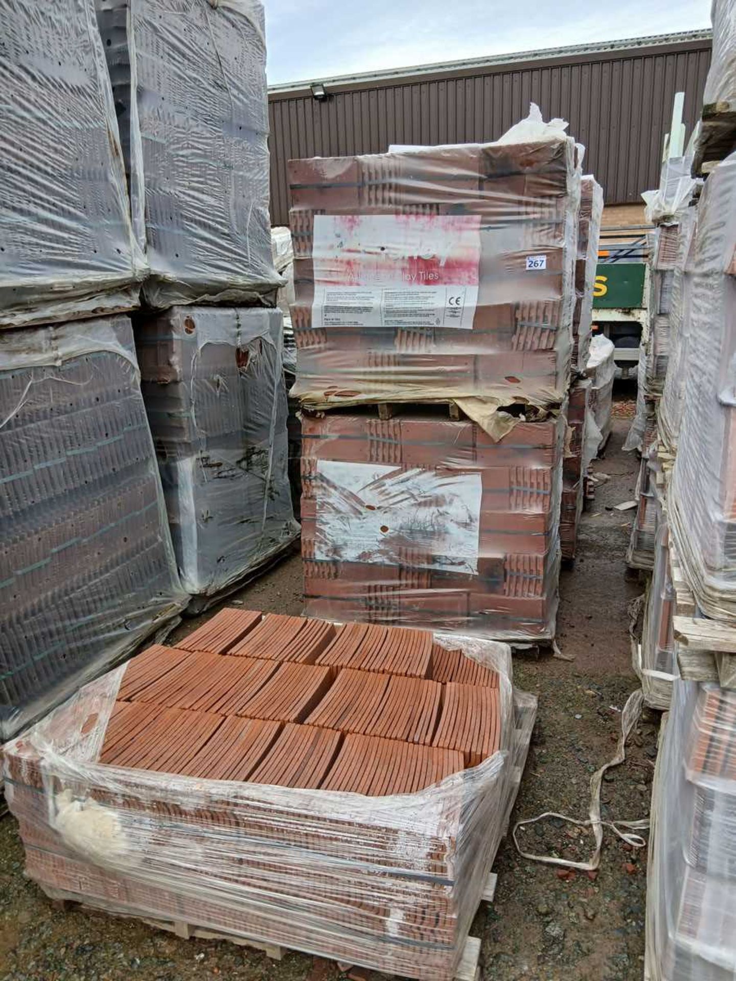 +VAT Four full packs & three part packs of Marley Ashdown clay plain tiles