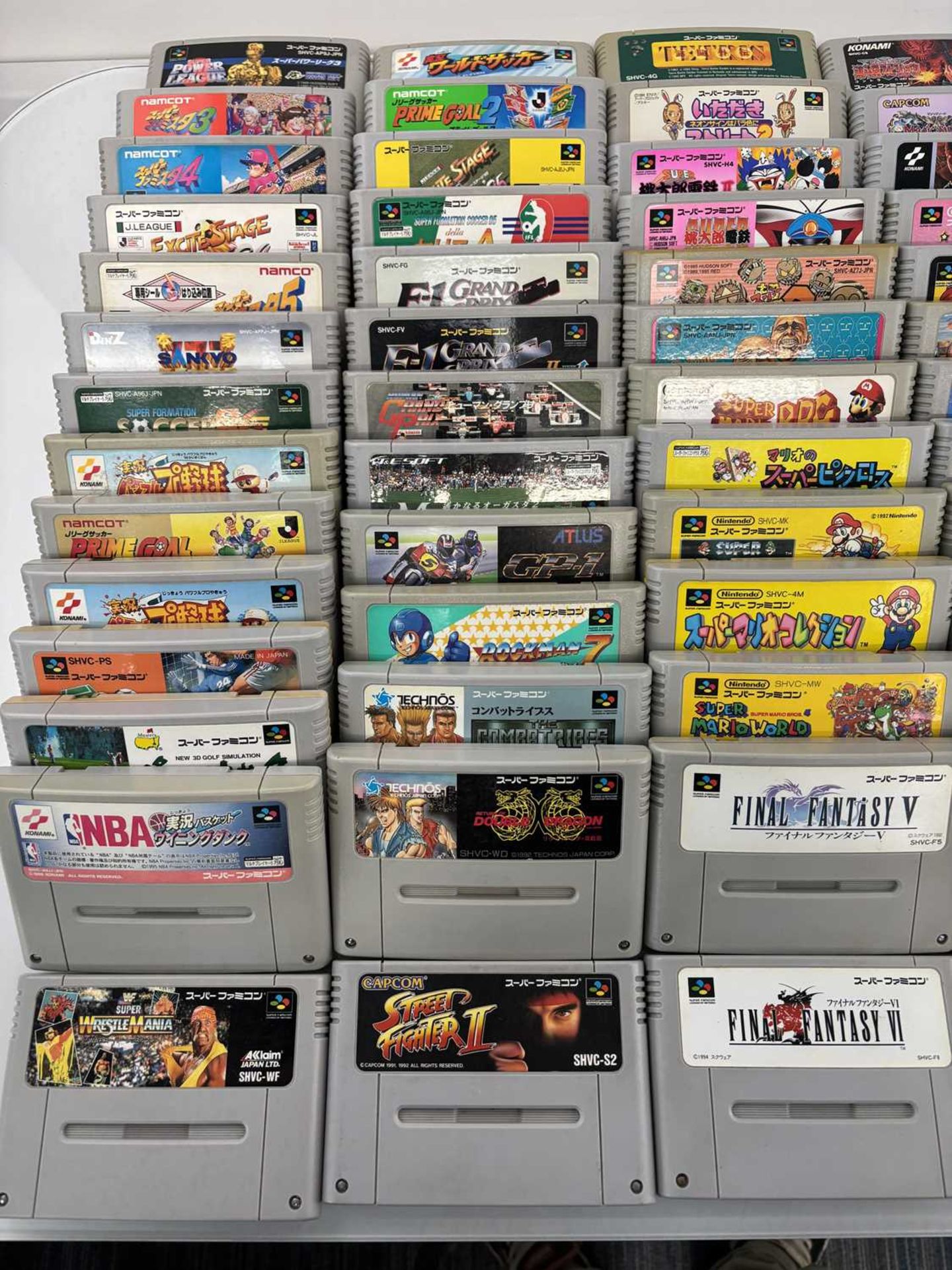 +VAT Large qty of Super Famicon games (approx 98)