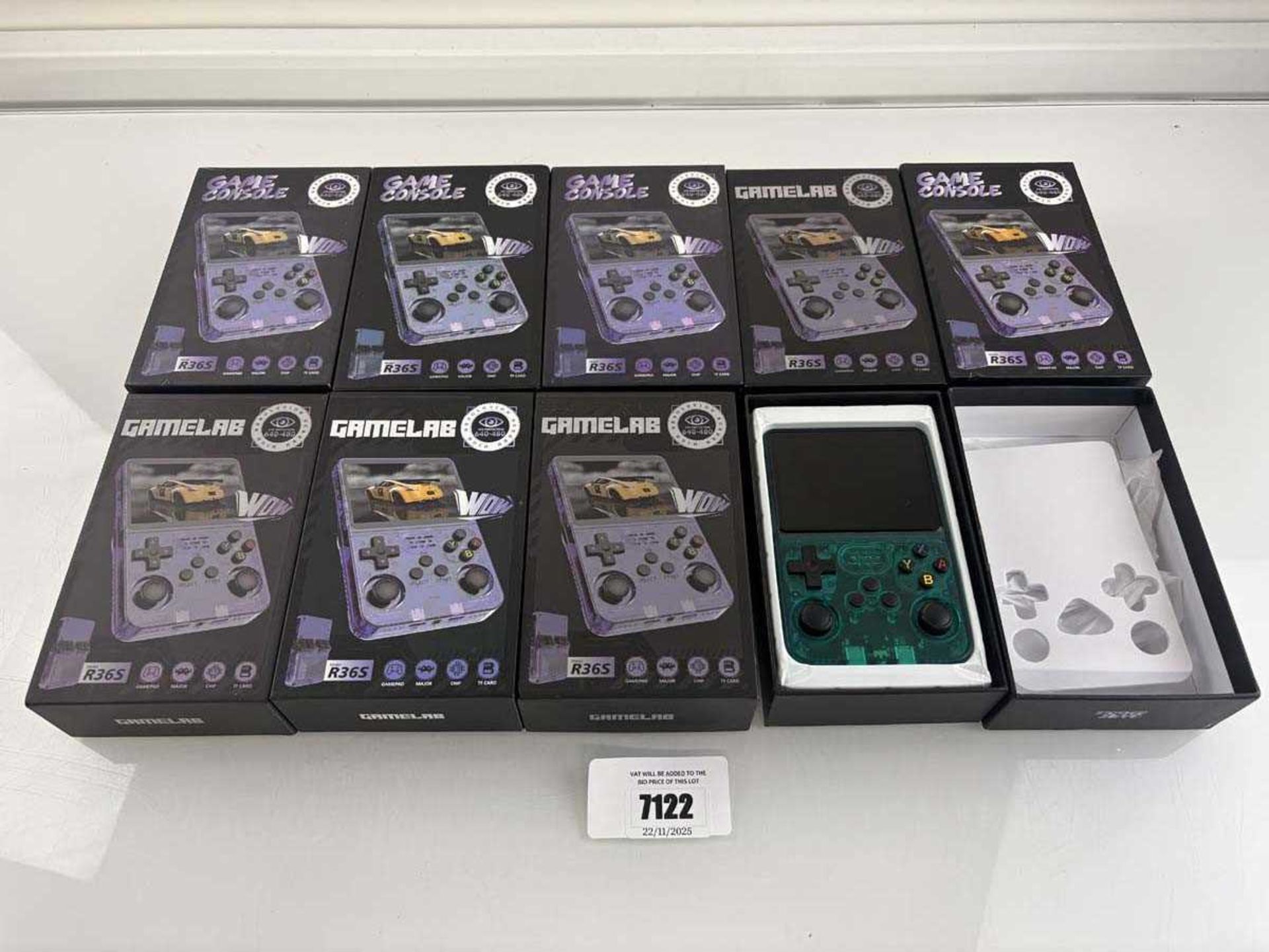 +VAT 7x Gamelab R36s handheld gaming consoles