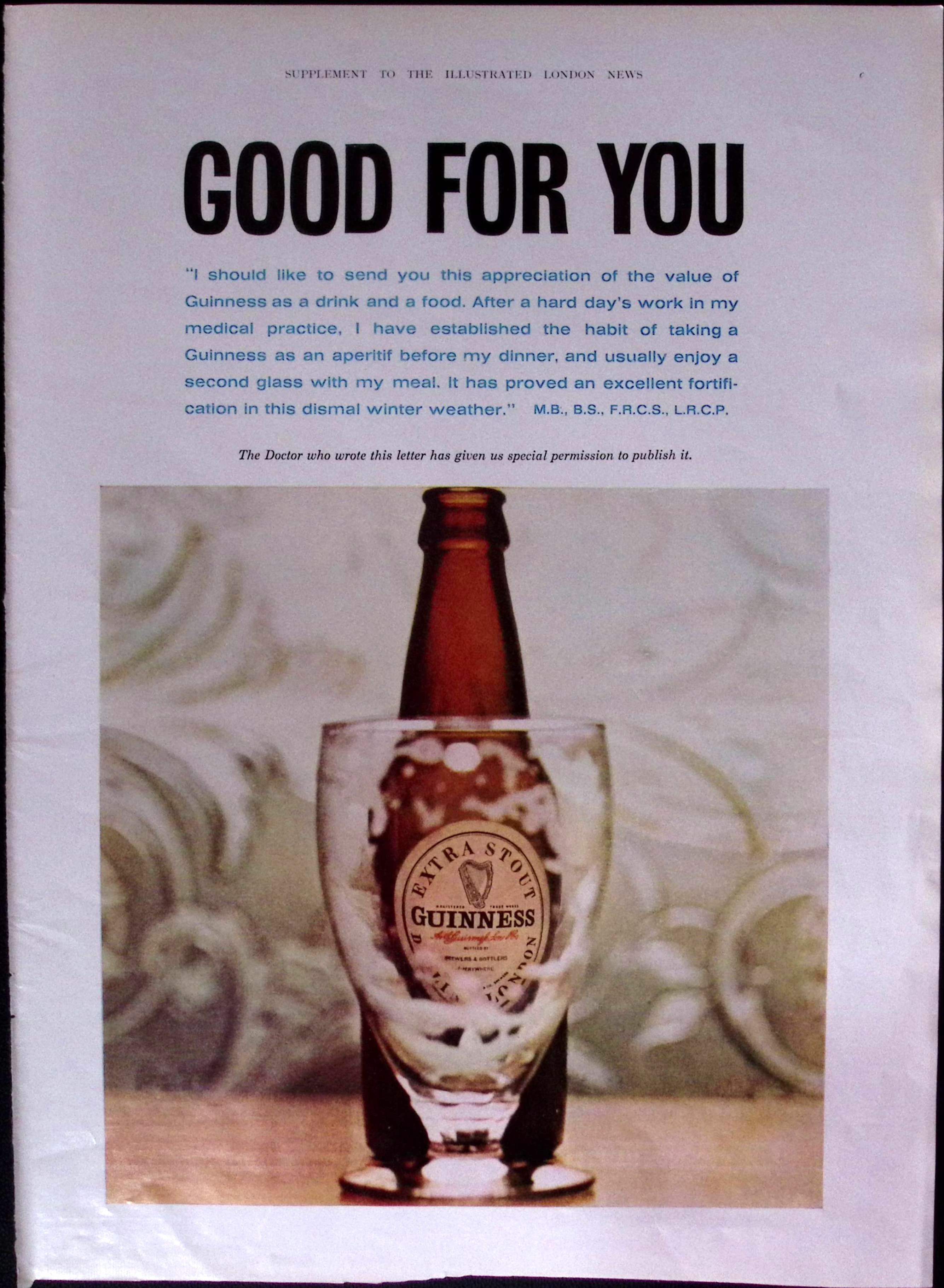 Title: Guinness Is Good For You 1960’s Original 64 Years-Old ...