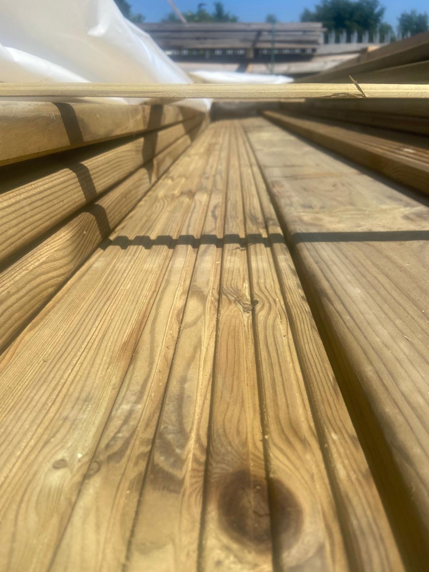 Title: Large Pallet of 70 Treated Decking Boards 140mm x 28mm 3.6m long ...