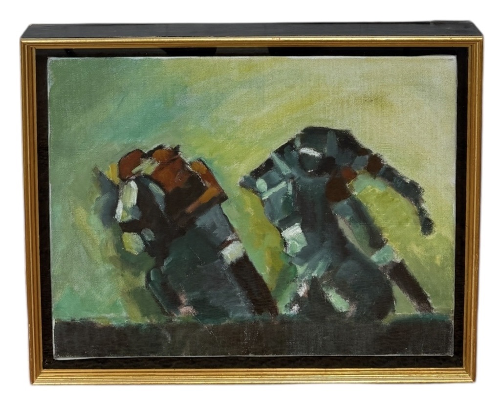 ERIC WAUGH (BRITISH, B. 1929): AN OIL PAINTING ON CANVAS 45 x 35 cm ...