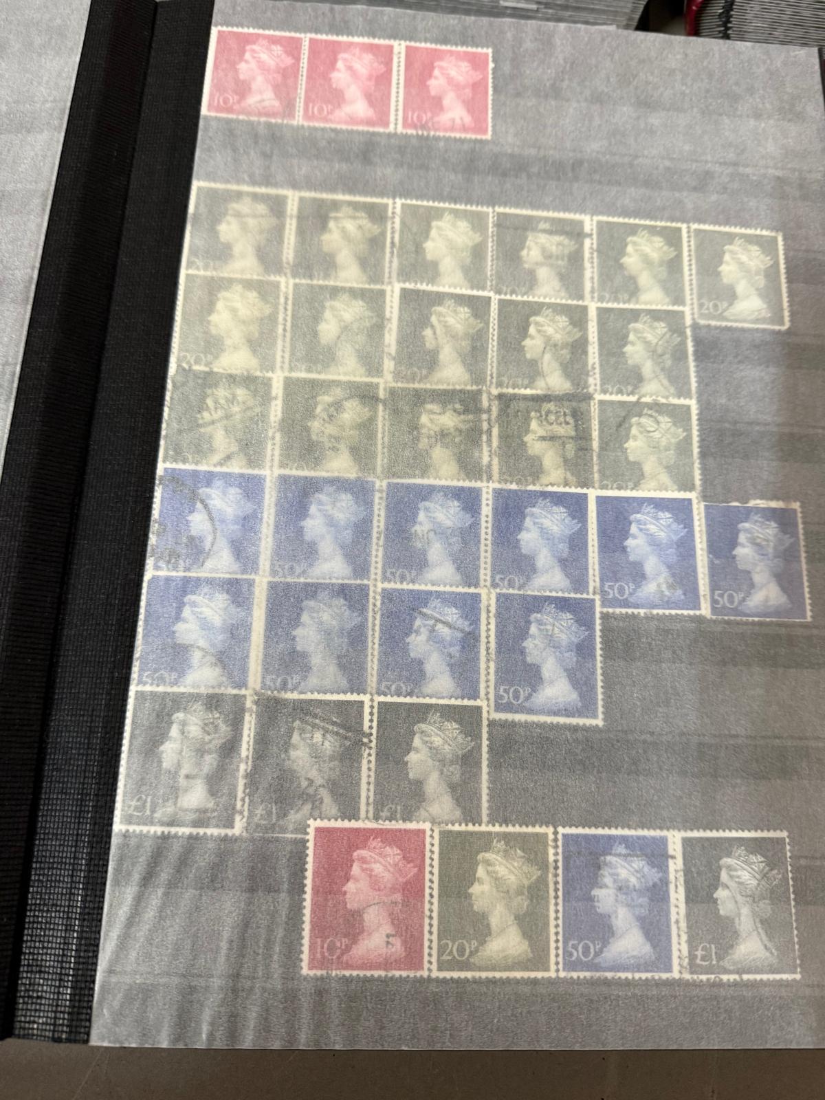 Three stamp albums: A selection of three albums of Great British stamps ...