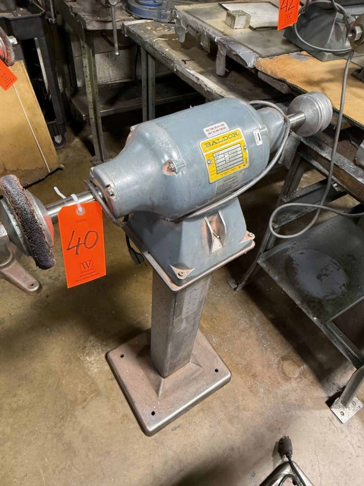 Baldor 3/4 HP Model 333B Heavy-Duty Double End Industrial Buffer ...