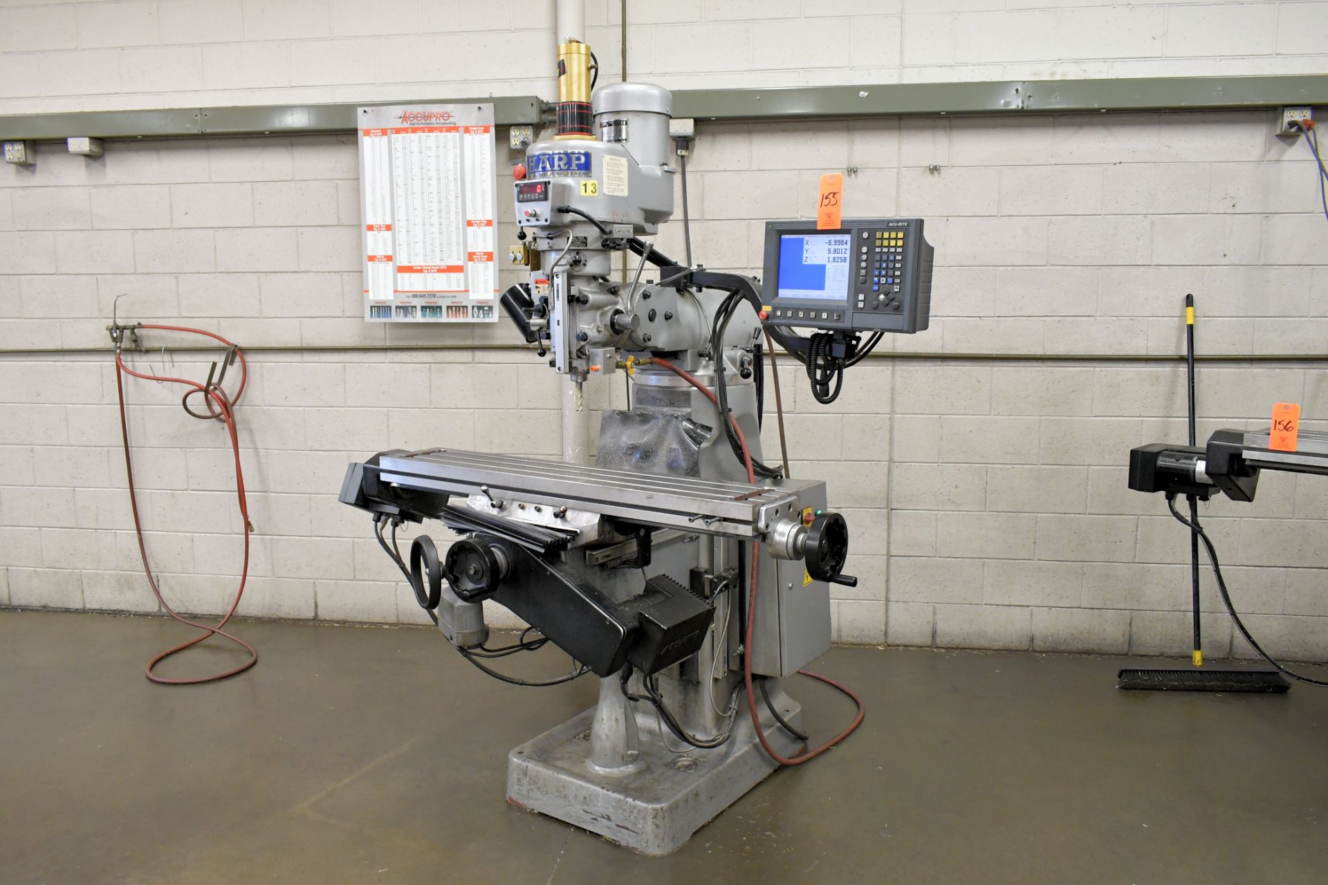 Sharp Industries 3-HP Model LMV-50/DVS Variable Speed Vertical Milling ...