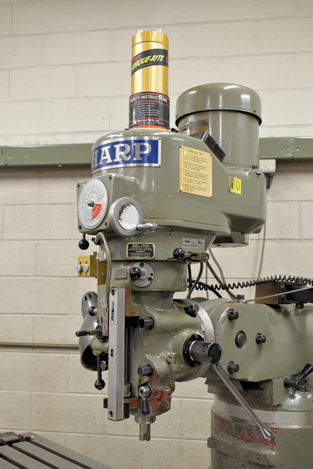 Sharp Industries 3-HP Model LMV 50 Variable Speed Vertical Milling ...
