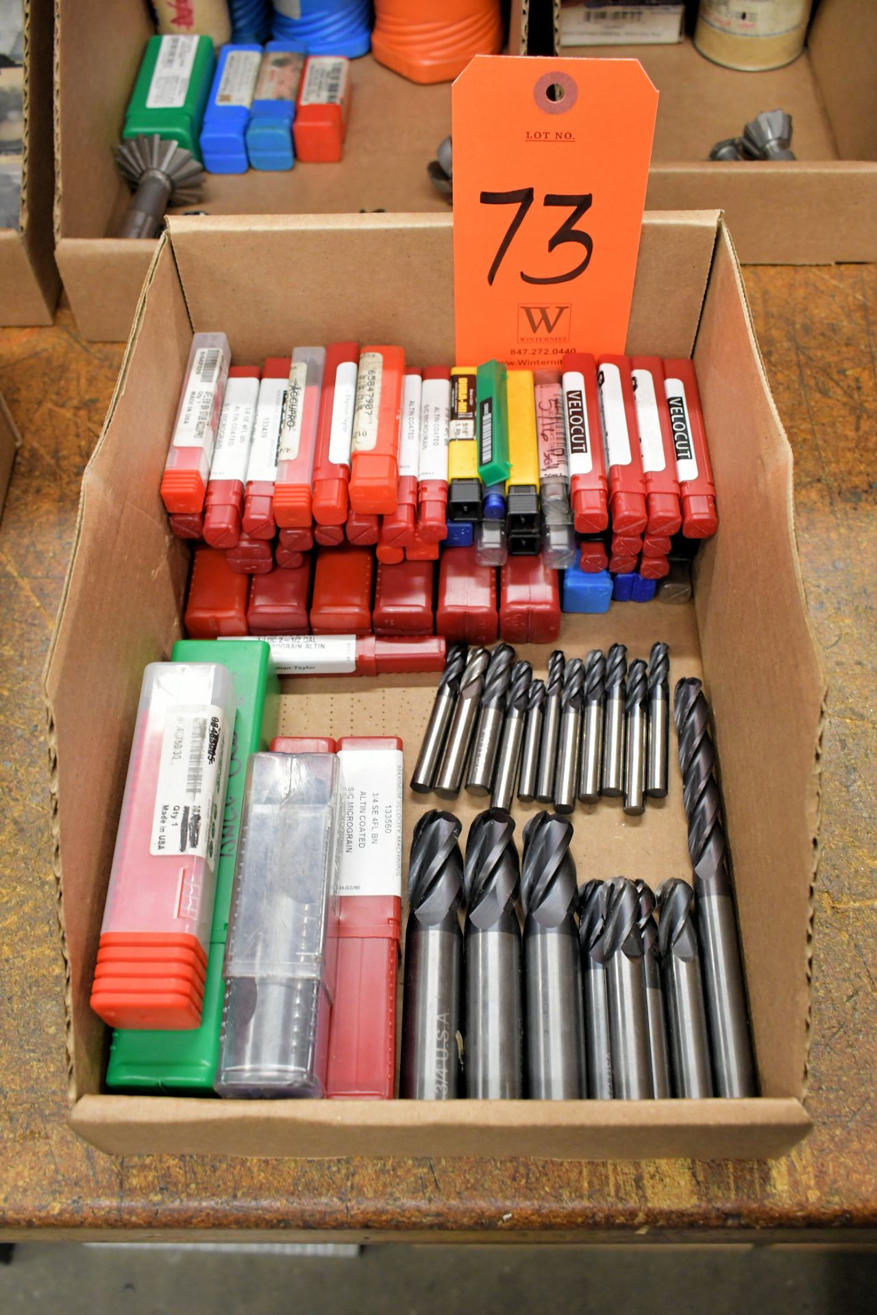 Lot - Carbide End Mills, in (1) Box