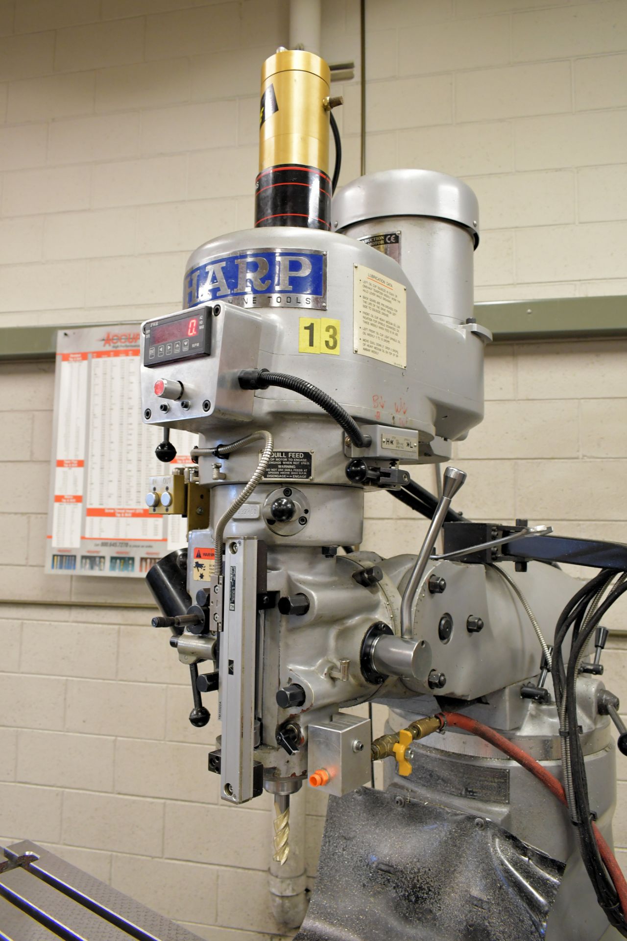 Sharp Industries 3-HP Model LMV-50/DVS Variable Speed Vertical Milling ...