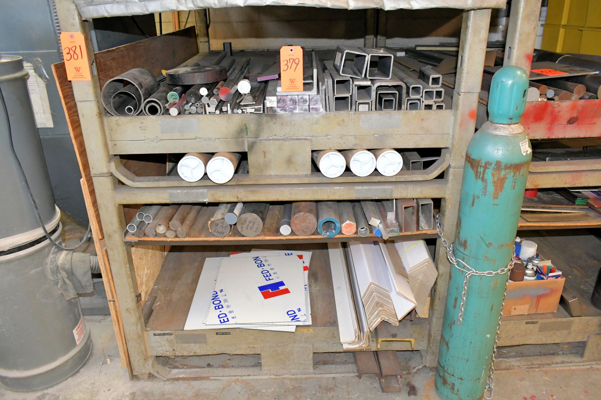 Lot - Square Tube Stock, Solid Round Bar Stock and Plastic Stock on (2 ...