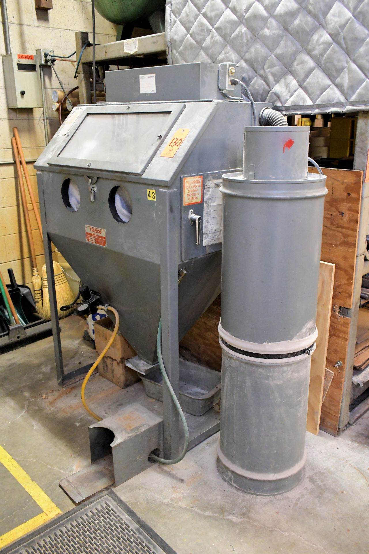 Trinco Model 36/BP Dry Blast Cabinet, S/N: 59171-3; 24 in. x 36 in ...