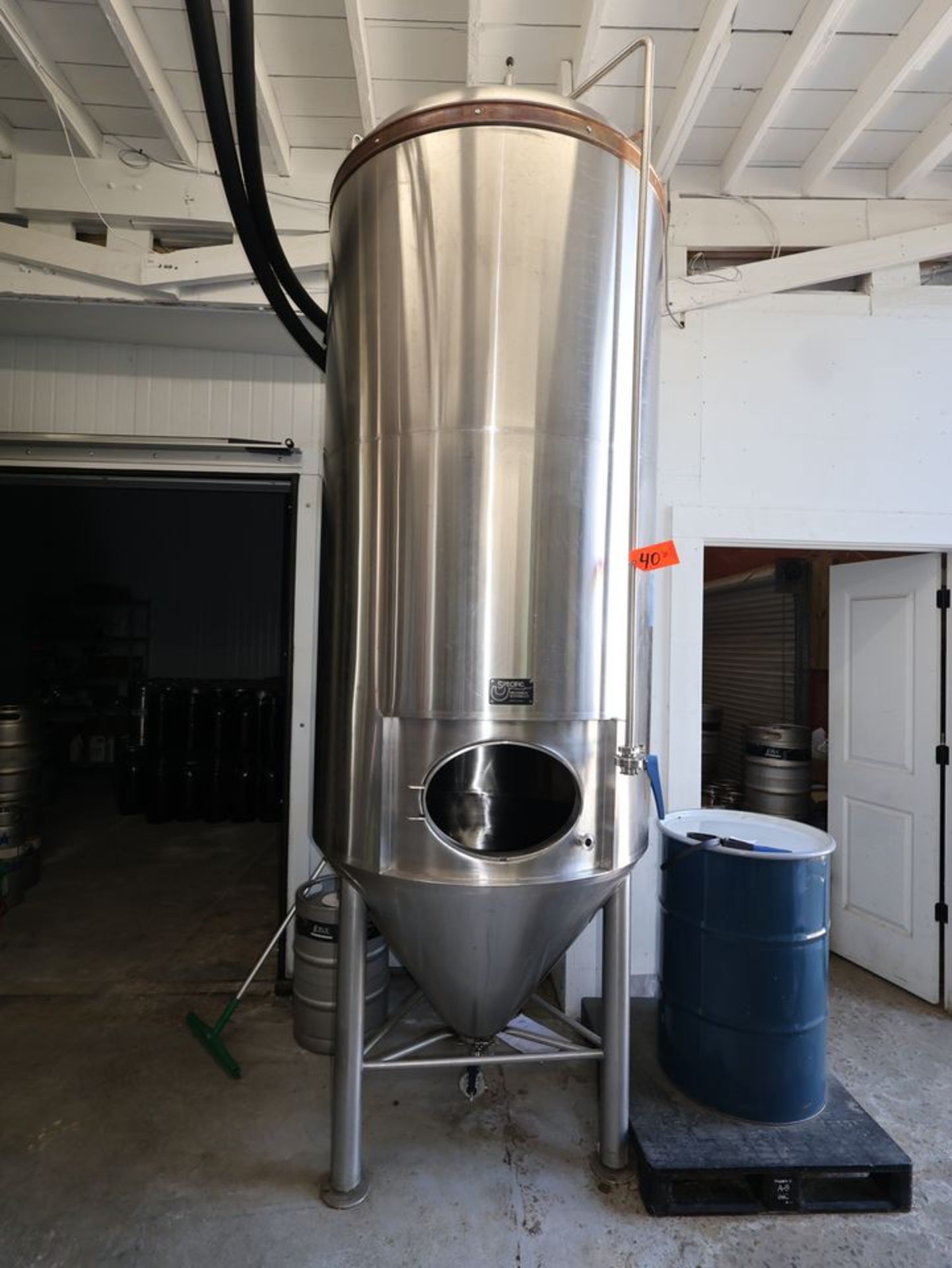 Specific Mechanical Systems 30-BBL (1,000-Gal. Cap. approx.) Stainless Steel Fermentation Tank;