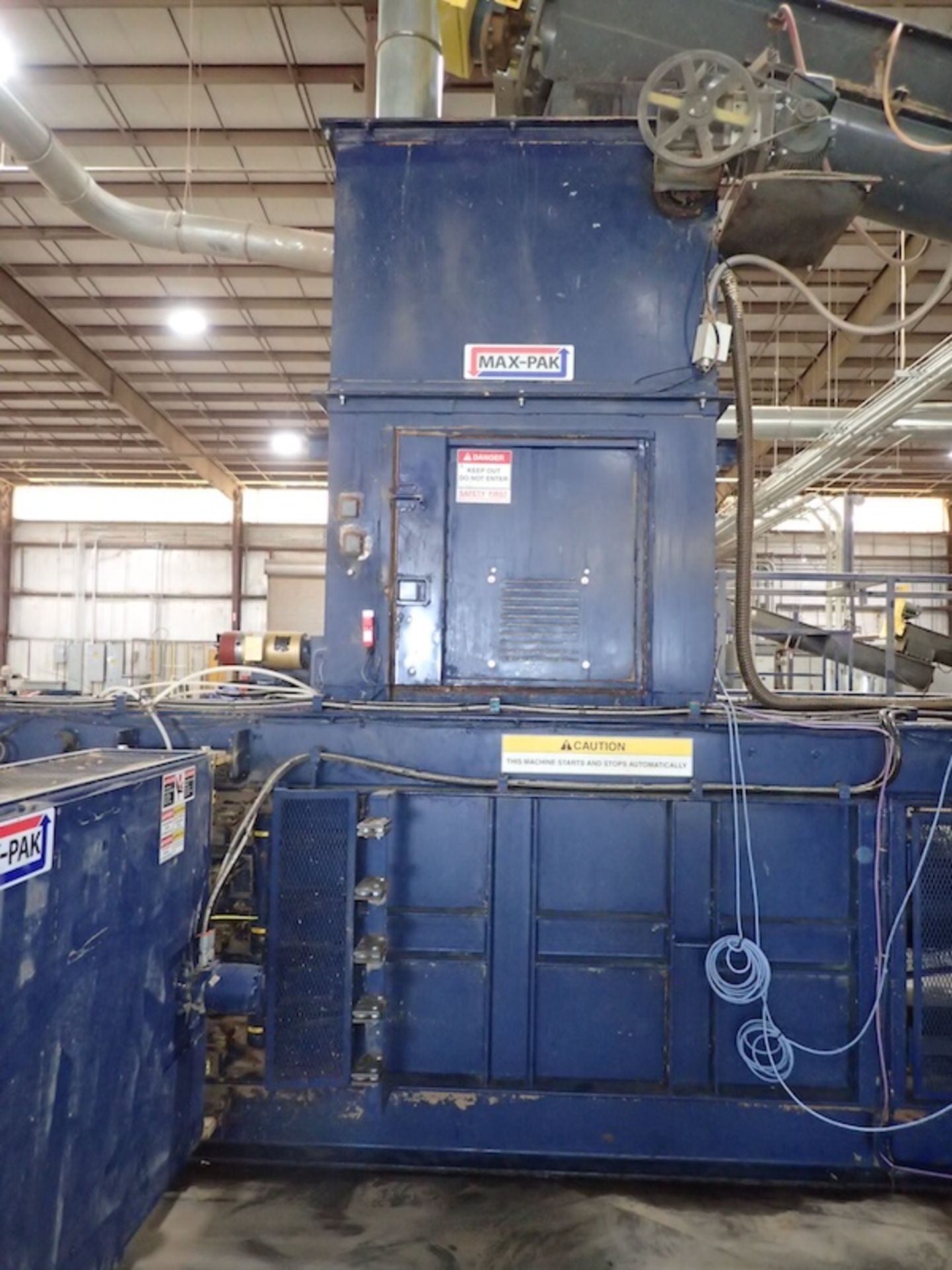 Max-Pak 75-HP Model HOE2850-759AR Horizontal Open End Baler, S/N ...