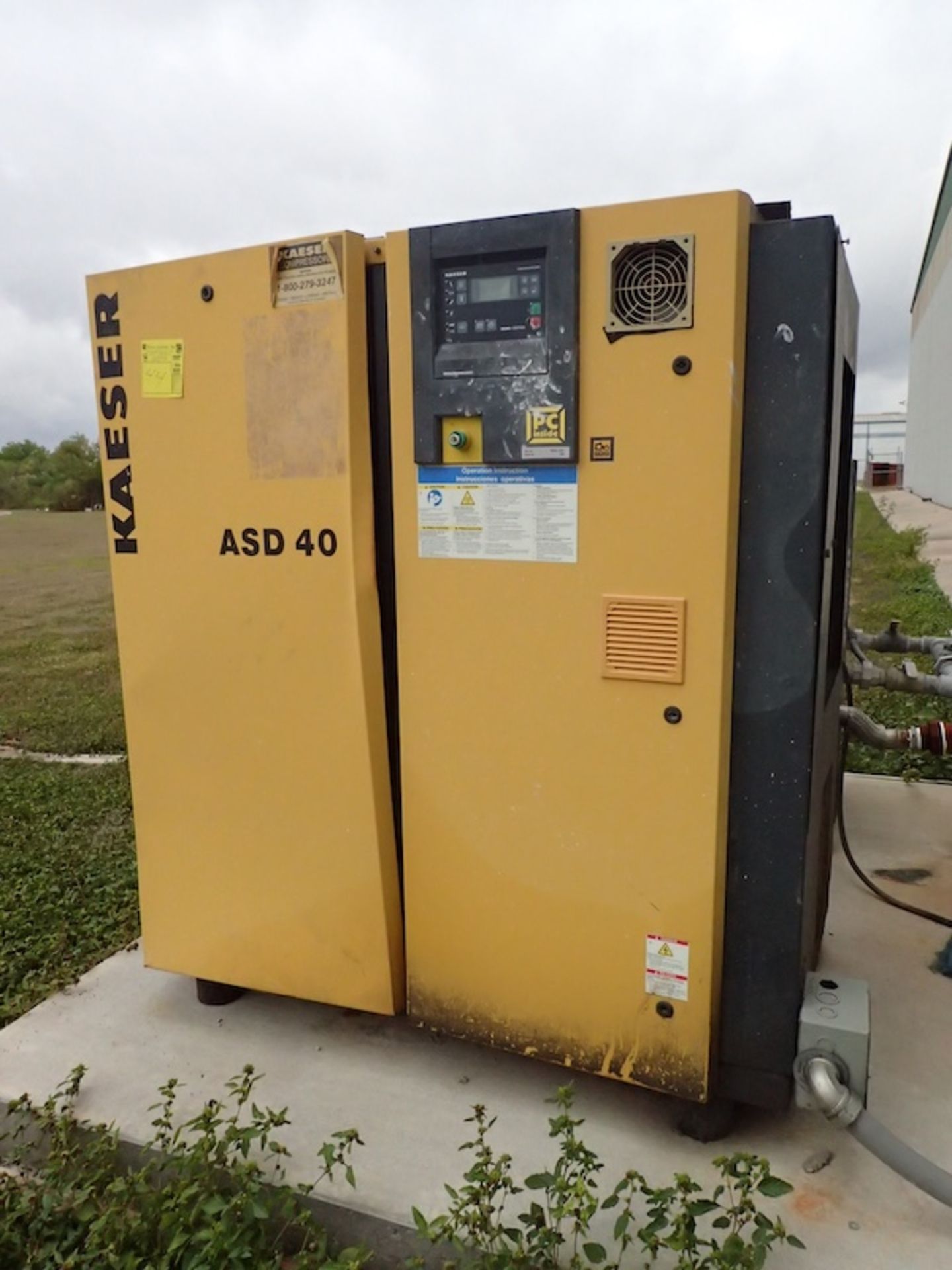 Kaeser ASD 40 Rotary Screw Air Compressor, S/N: 1004 (2005); 125-PSIG ...