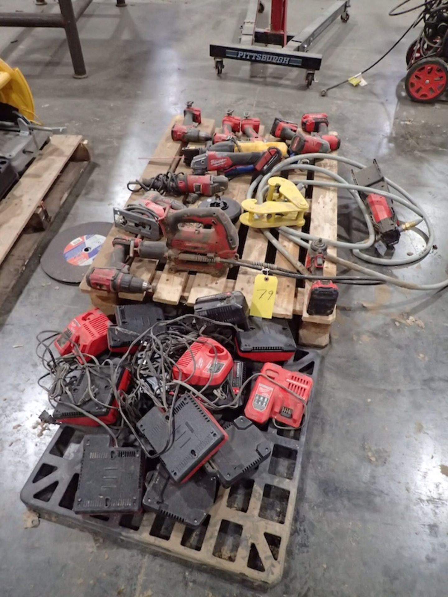 Lot - Assorted Corded and Cordless Milwaukee Hand Tools; with Batteries ...
