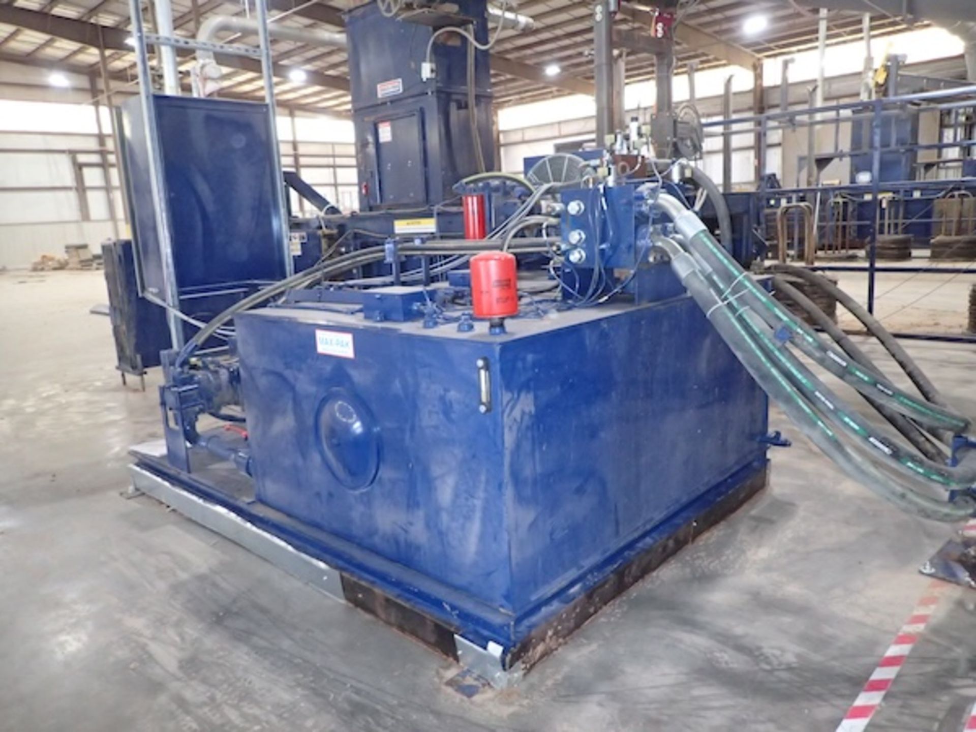 Max-Pak 75-HP Model HOE2850-759AR Horizontal Open End Baler, S/N ...