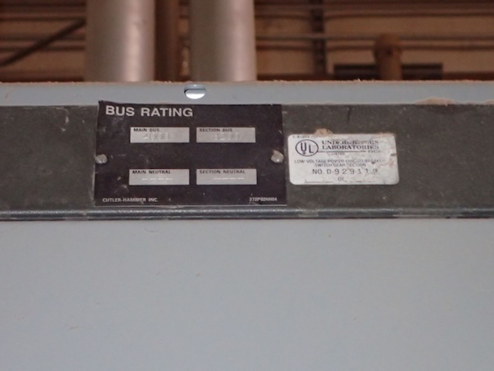 Cutler-Hammer 4,000 Amp Model DP- 4000 DSII Metal-Enclosed LV ...
