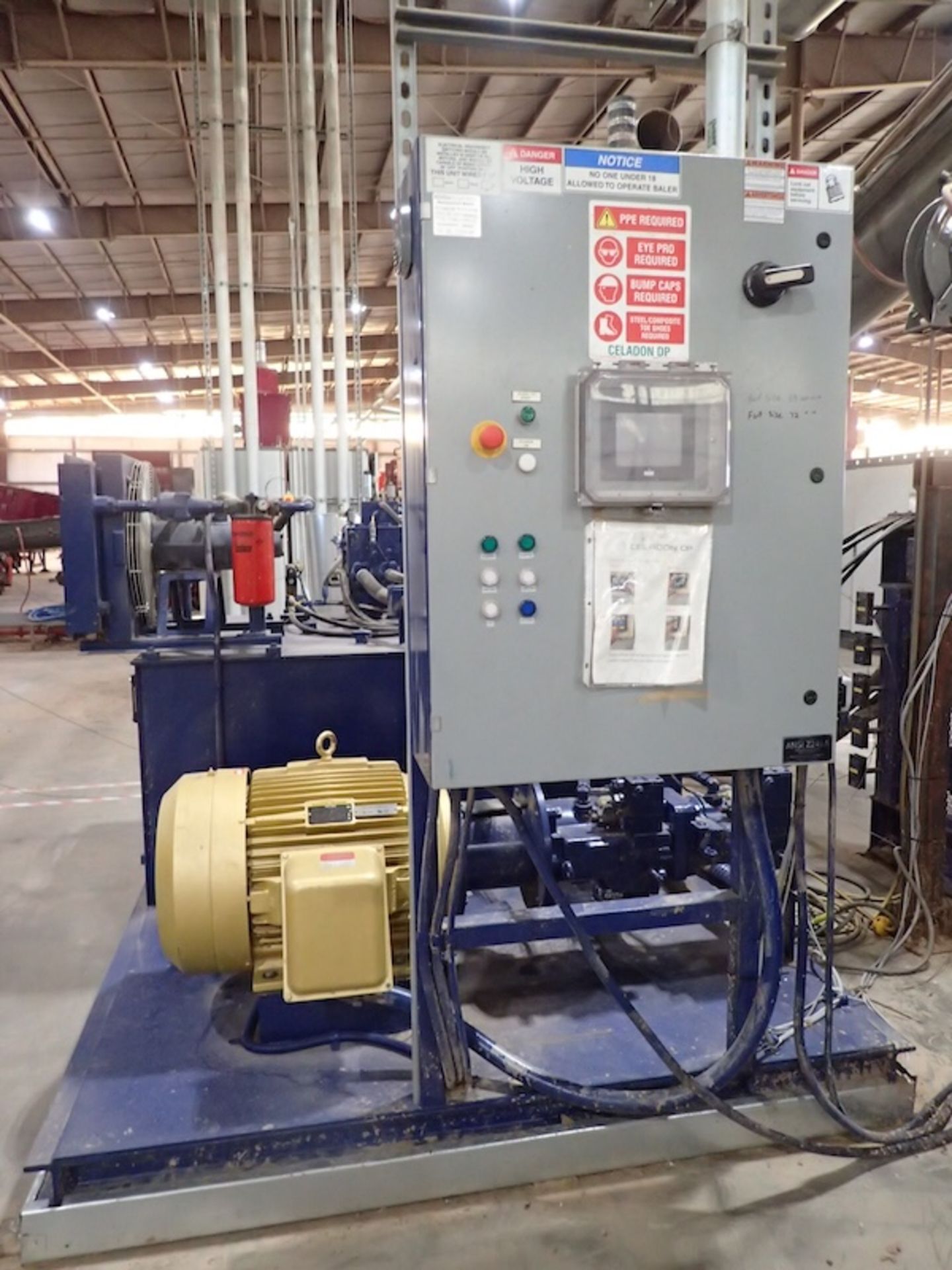 Max-Pak 75-HP Model HOE2850-759AR Horizontal Open End Baler, S/N ...
