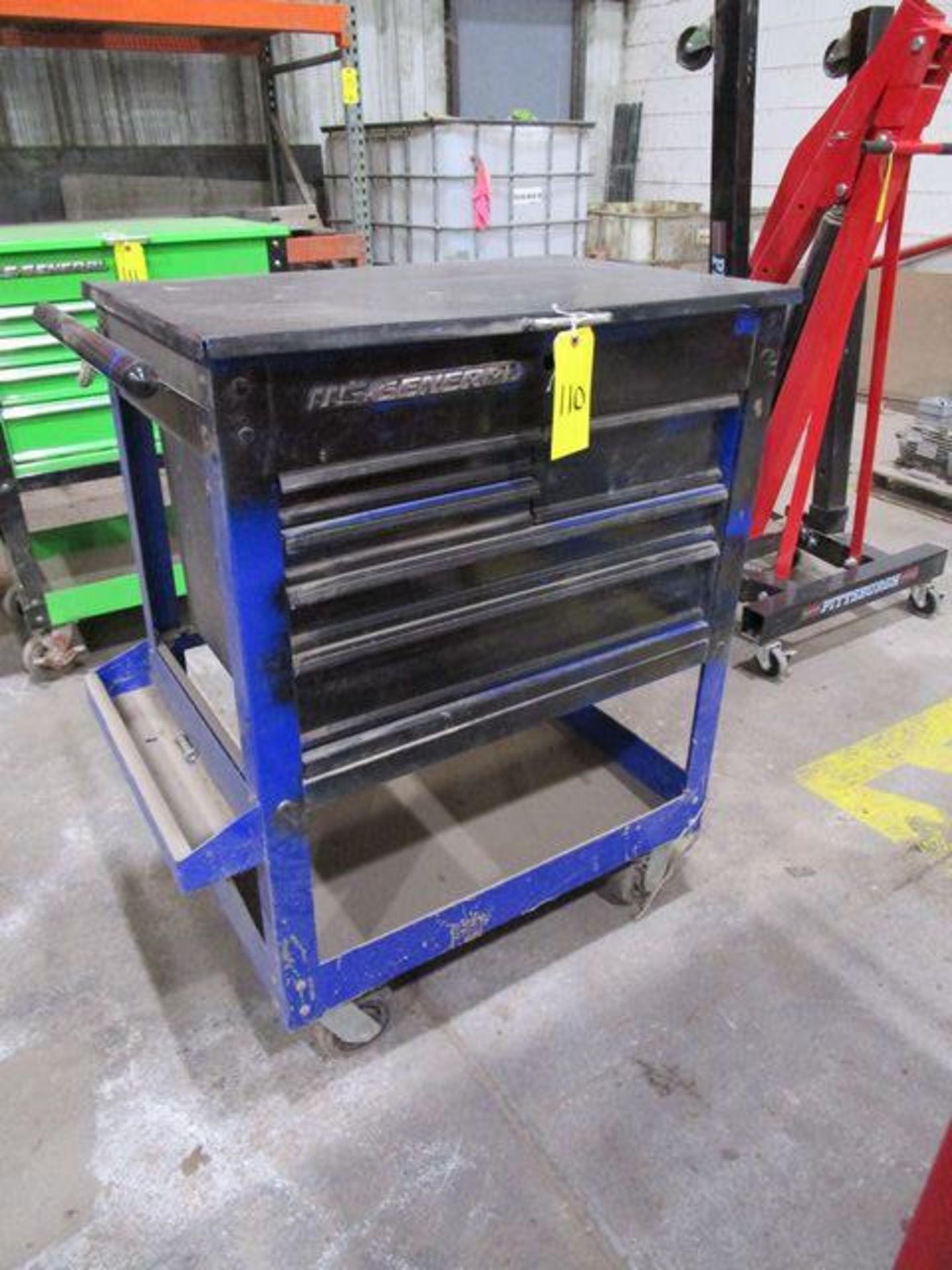 US General 30 in. 5-Drawer Model 64031 Portable Mechanic's Cart; (Blue ...