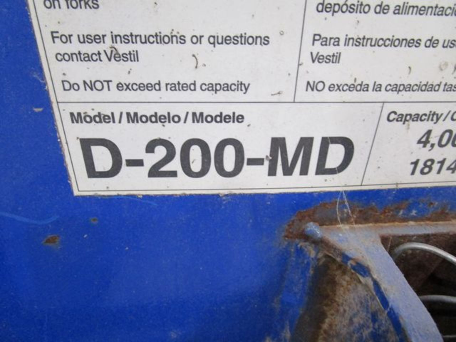 Vestil 2 Cubic Yard Capacity Model D-200-MD Portable Self-Dumping ...