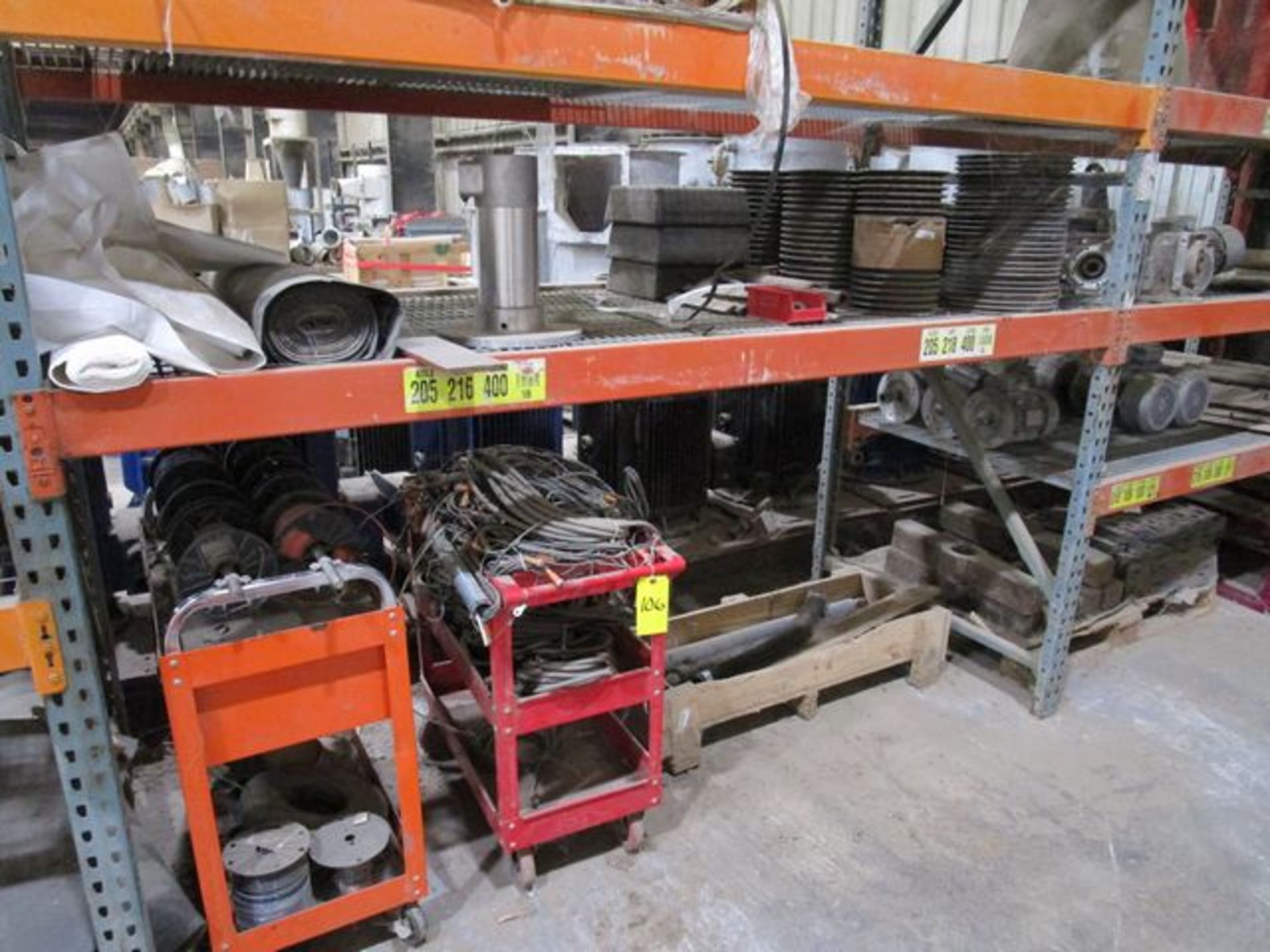Lot - Contents on (5) Pallet Racks, Assorted Equipment & Parts, (8 ...
