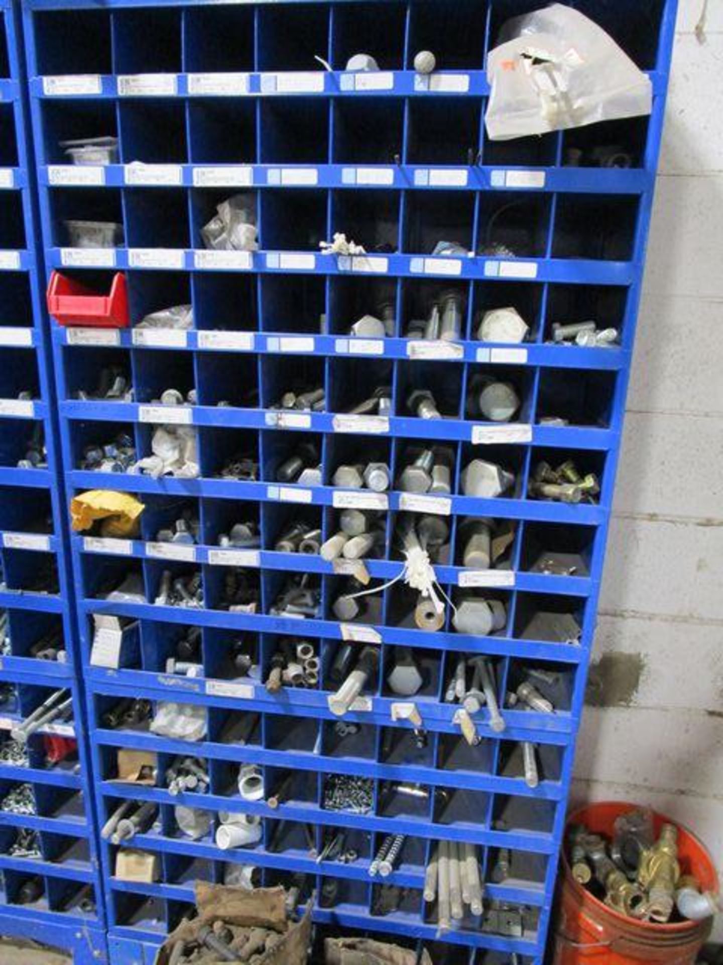 Lot - (2) Fastenal Nut & Bolt Bins, (1) Fastenal 4-Drawer Bin & Uline ...