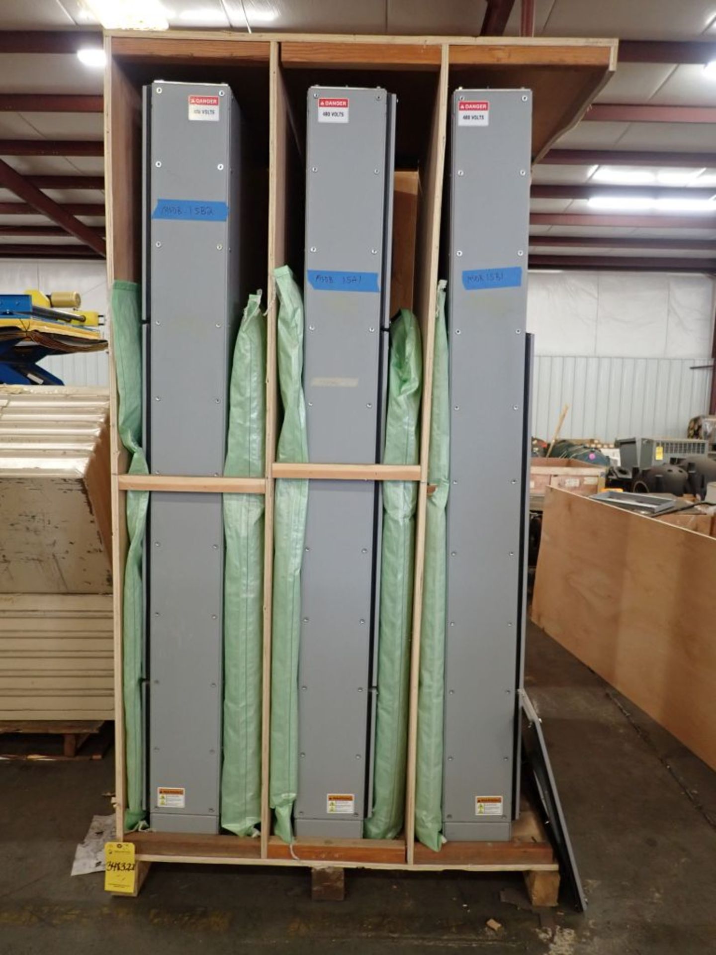 (3) Control Panel Enclosures, 480V, w/(1) 600A Circuit Breaker; (4) 60A ...