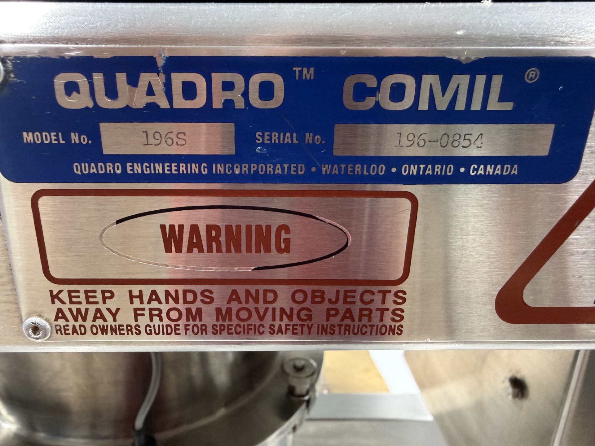 LOCATED MOUNT PROSPECT, IL- Used 10 HP 96S Quadro Comill. Model 196S ...