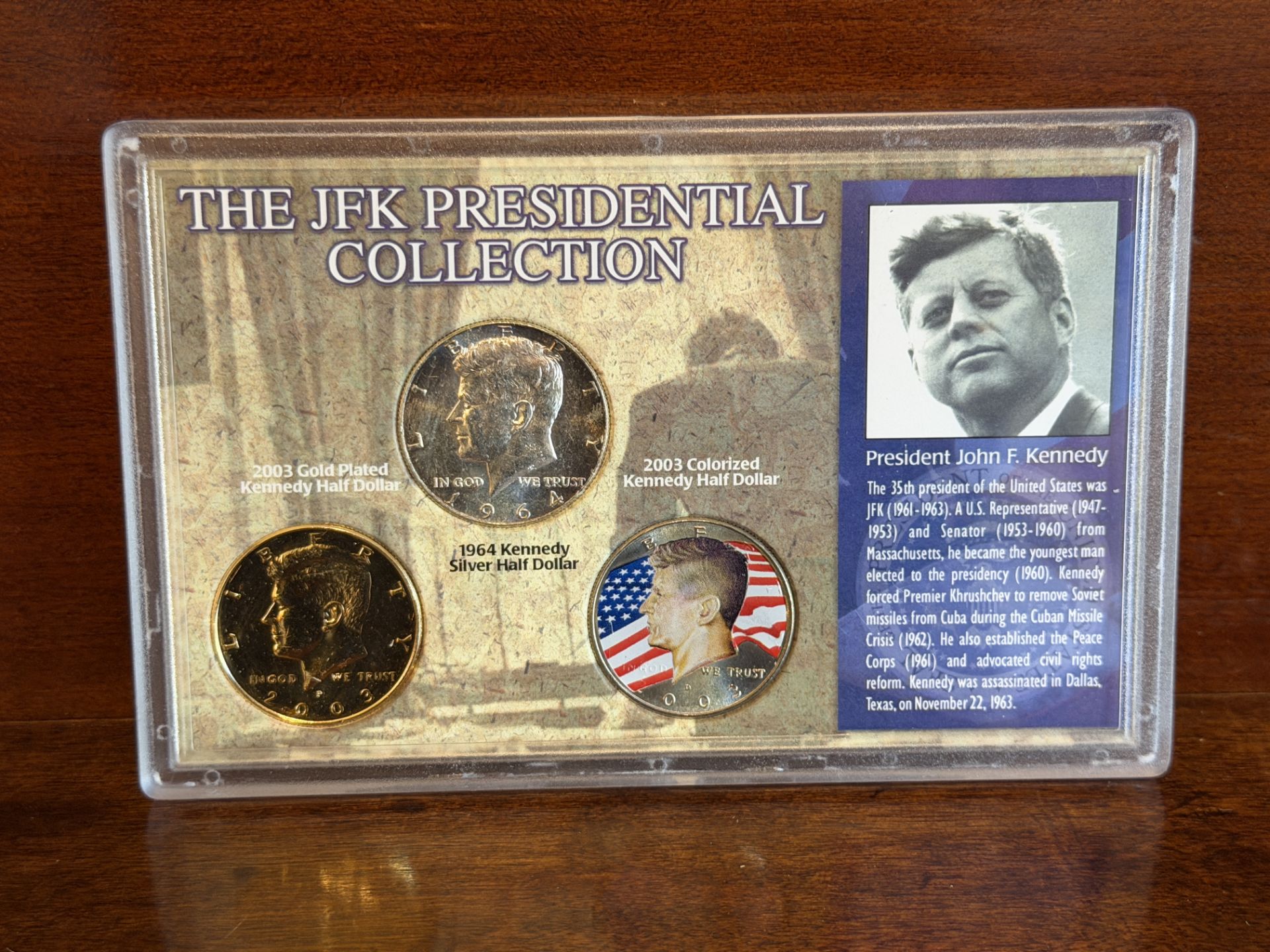 1964 - 2003 JFK Half Dollar Collection: 90% Silver, Gold-Plated & Colorized