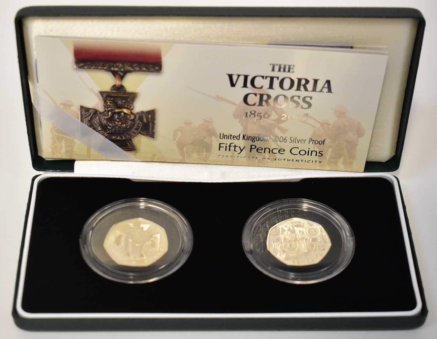 THE ROYAL MINT; the Victoria Cross 1856-2006 silver proof fifty pence ...