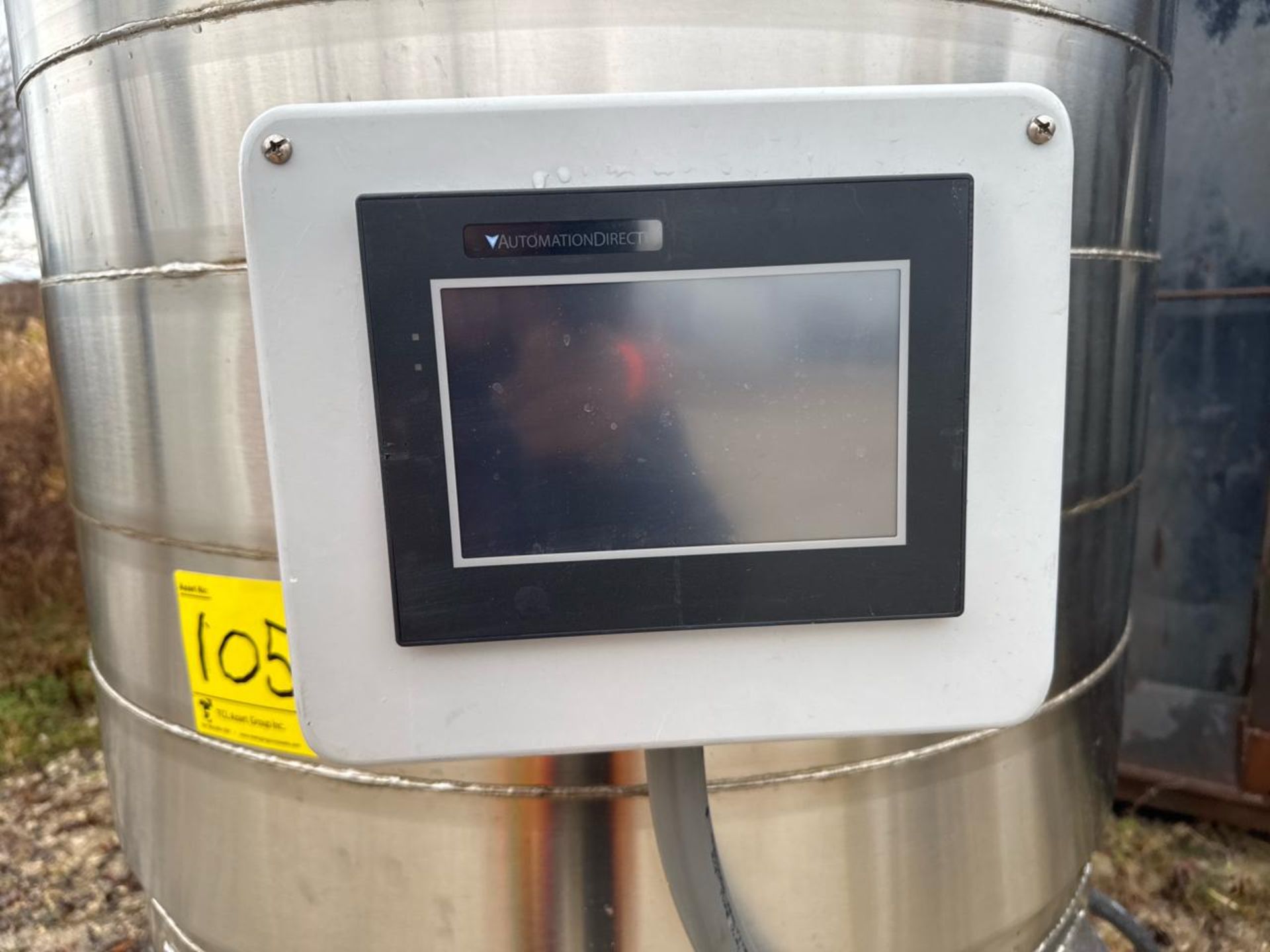 mix tank, stainless steel, 7.5 kw, approx. 32 in. dia. x 46 in. w ...