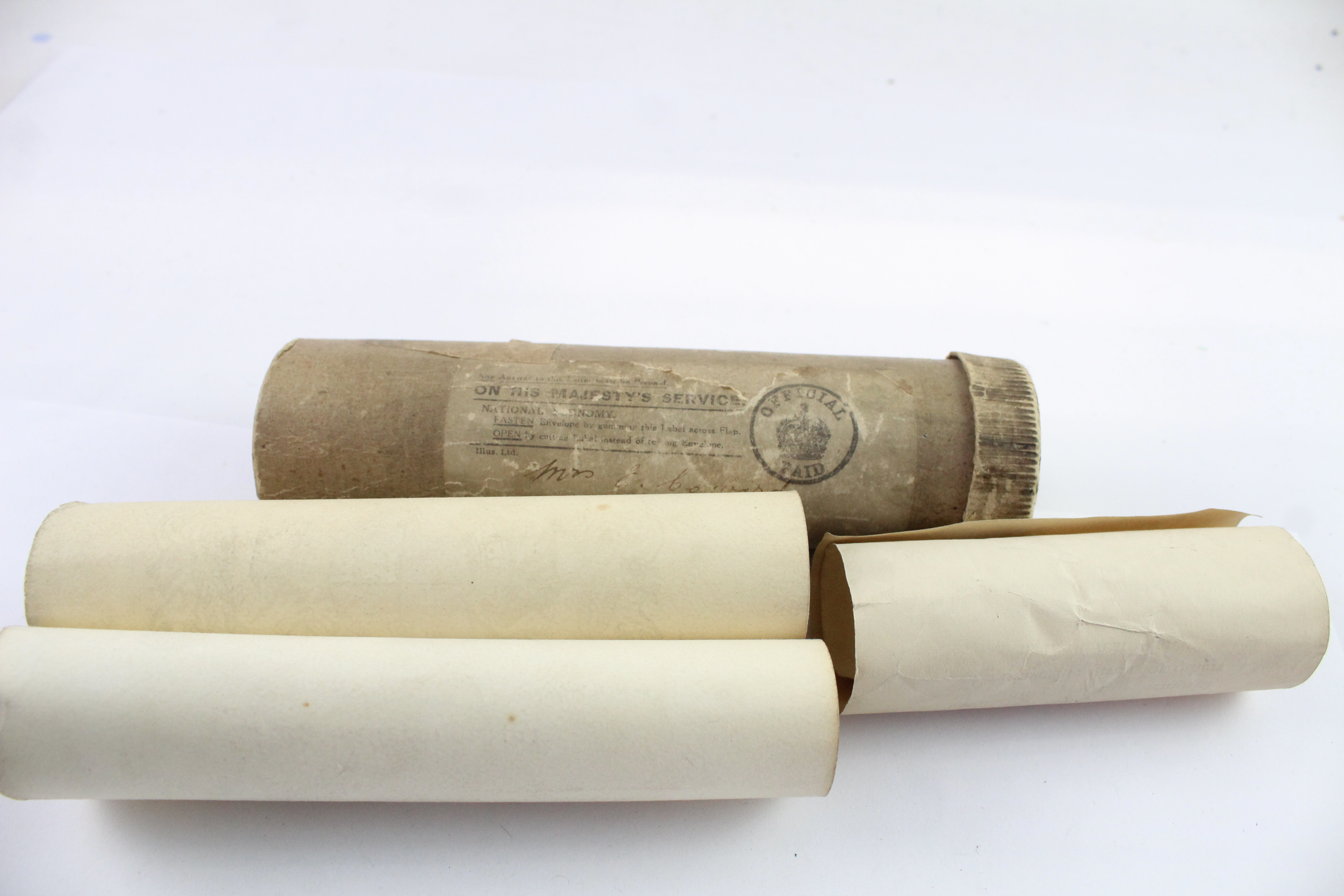WW1 Casualty Scroll Tube & Buckingham Palace Letter-Pte Walter Coward ...