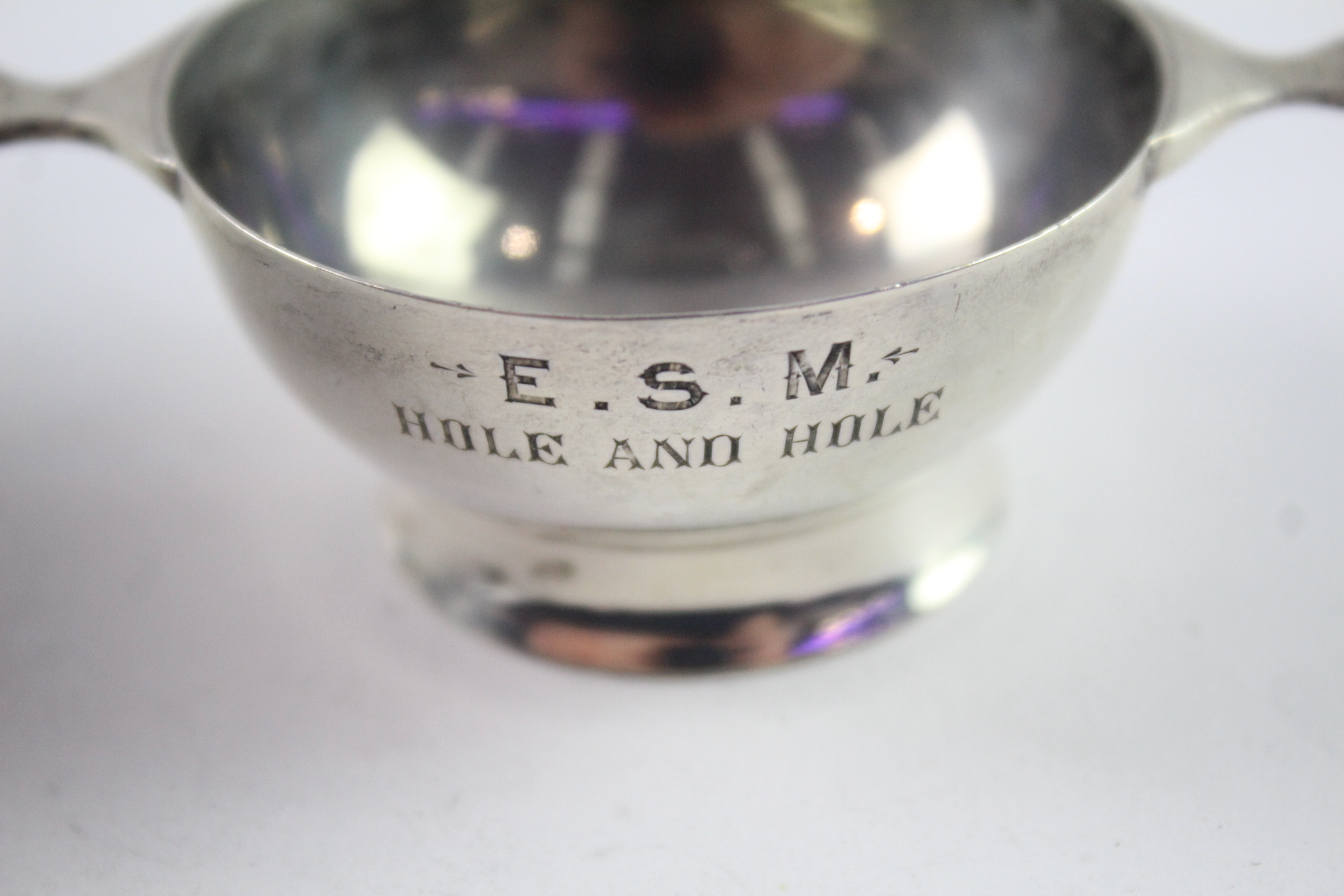 2 x Sterling Silver Brook & Son Edinburgh Quaich's 97.1g - Used Condition