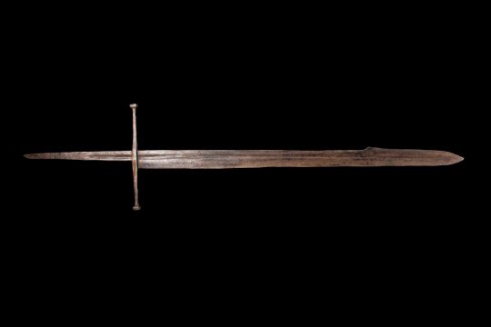 Ca. AD 1400 - 1500 or later A two-handed falchion sword of a type most ...