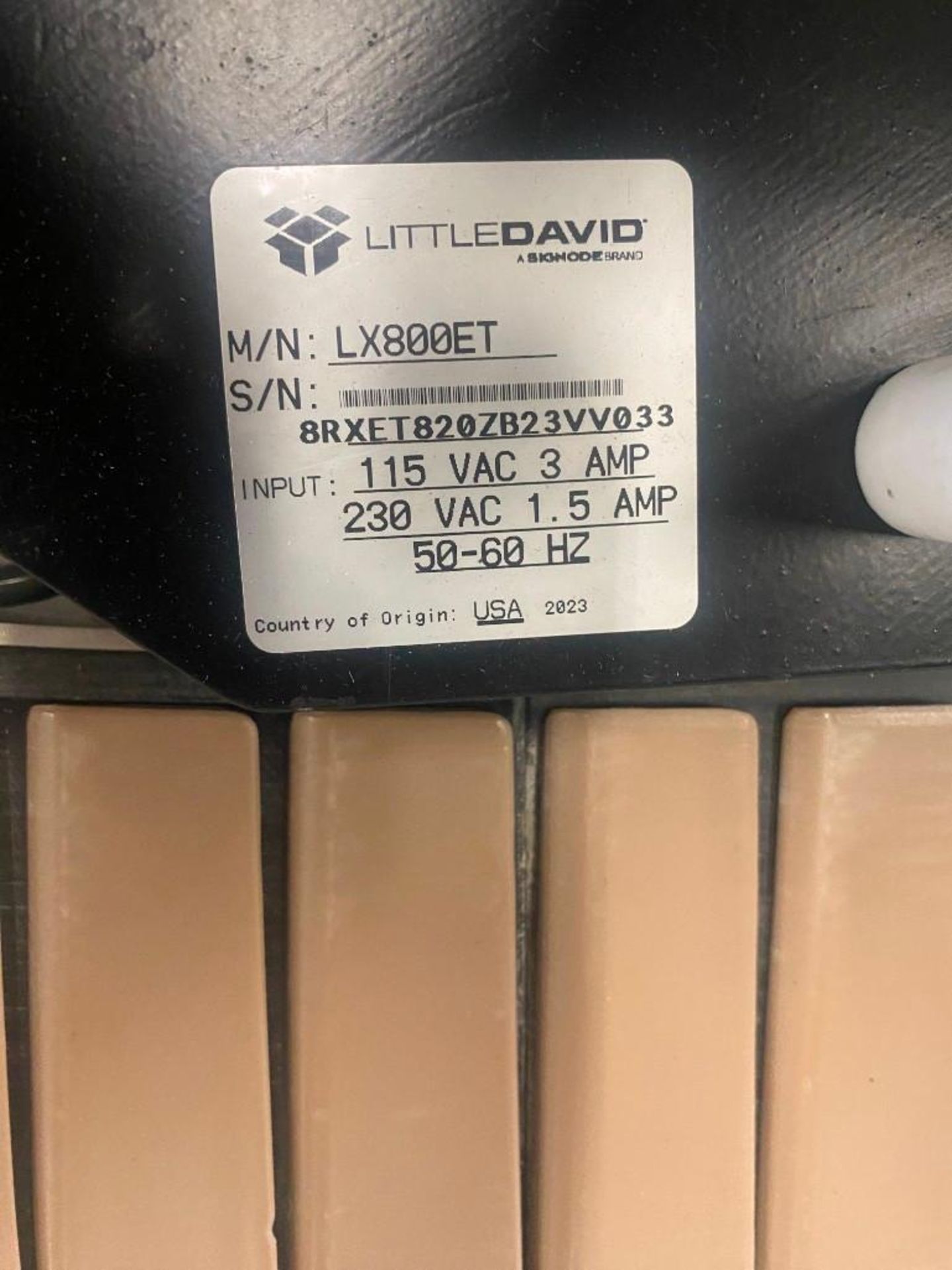 LOVESHAW / LITTLE DAVID PRINT APPLY BOX LABELER, VERY LITTLE USE LOT ...