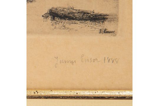 James Ensor (1860-1949), 'Vue d'Ostende a L'est', 1888, etchingSigned ...