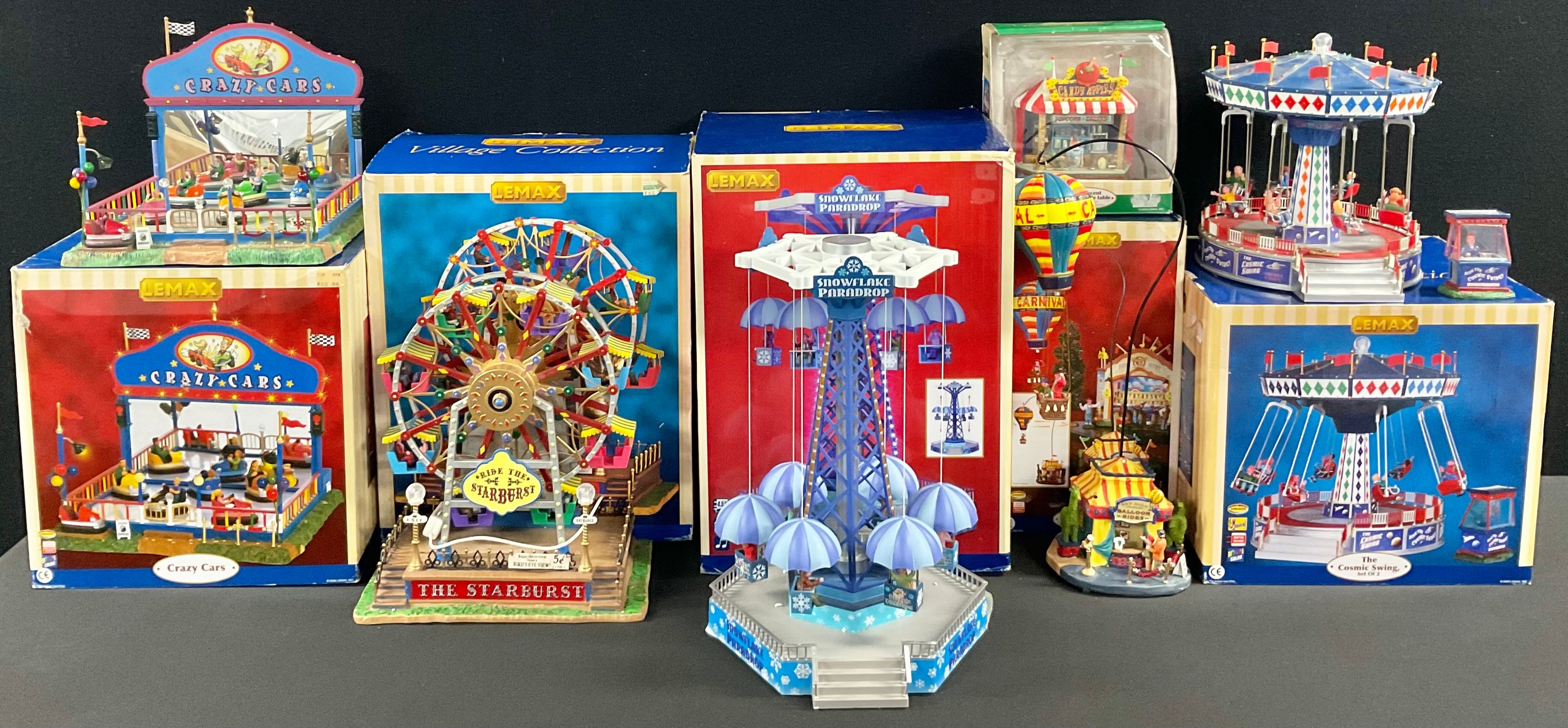 Lemax Village - Fairground, including The Starburst, boxed with adaptor ...