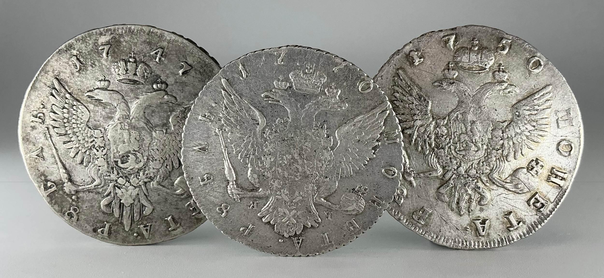 Numismatics - Russian, Elizabeth (1741-1762) Rouble, 1747, 1750 ...