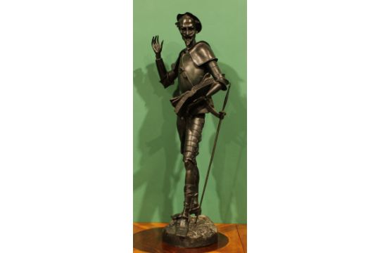 Paul Emile Machault (French, 1800-1866), after, a dark patinated bronze ...