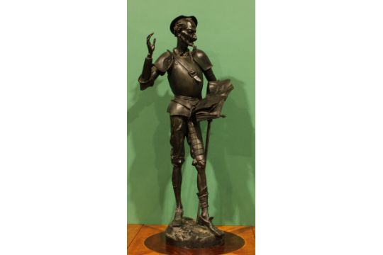 Paul Emile Machault (French, 1800-1866), after, a dark patinated bronze ...