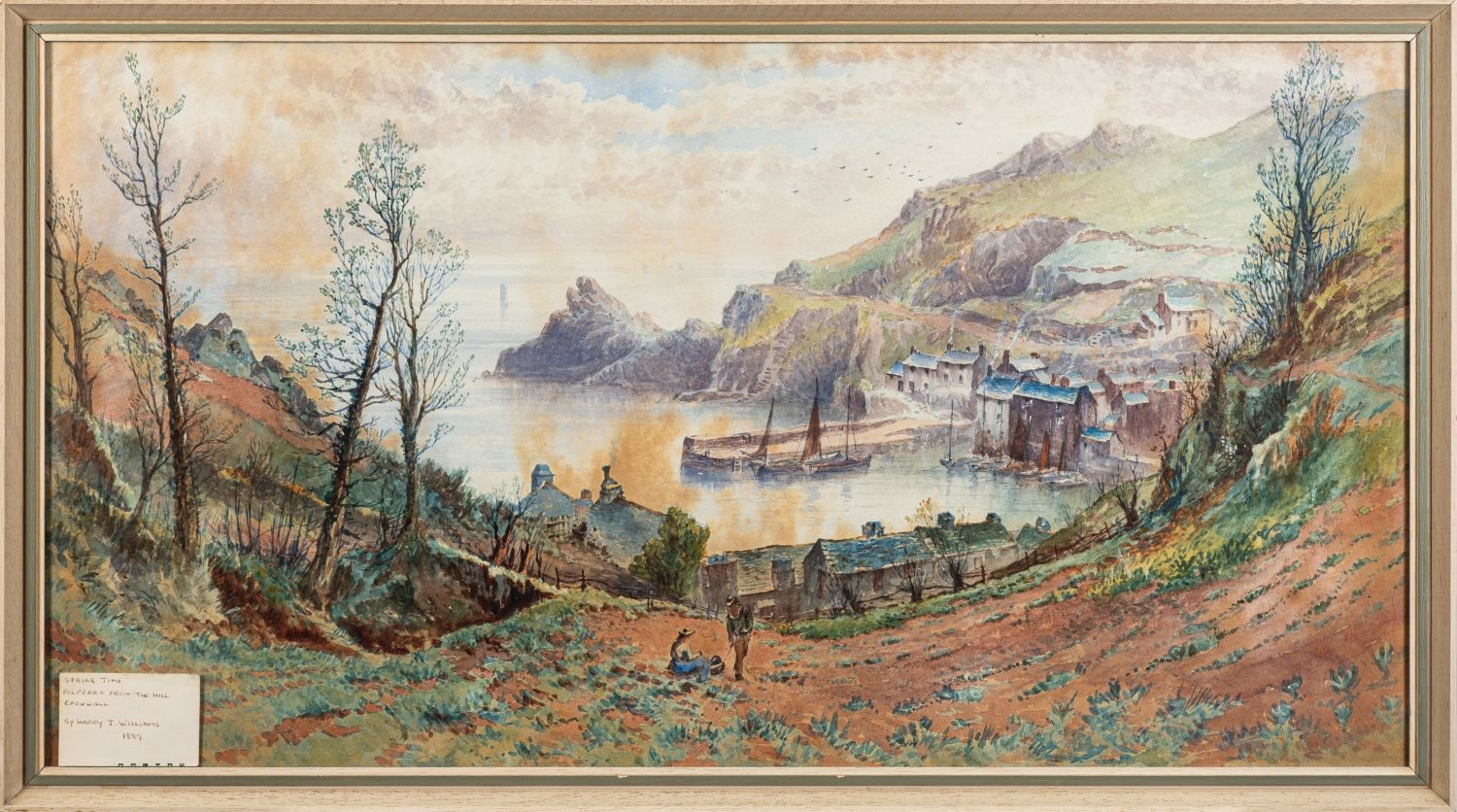 Harry J Williams (British, fl 1854-1898) - Polperro harbour from the ...