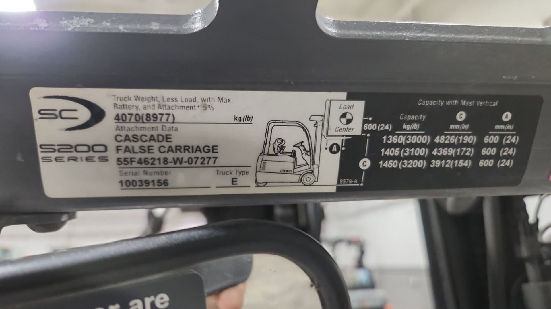 2016 Crown SC5225-35 3,500 LB 3-Wheel Counterbalane Electric Forklift ...