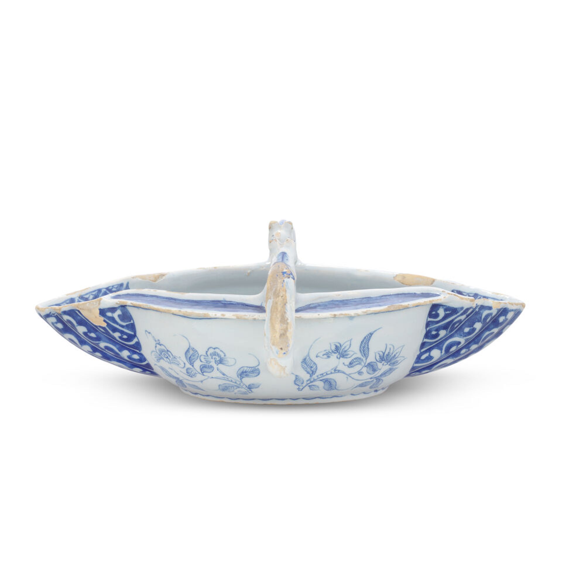 An English delftware sauceboat, Liverpool or Lancaster, circa 1760 Of ...