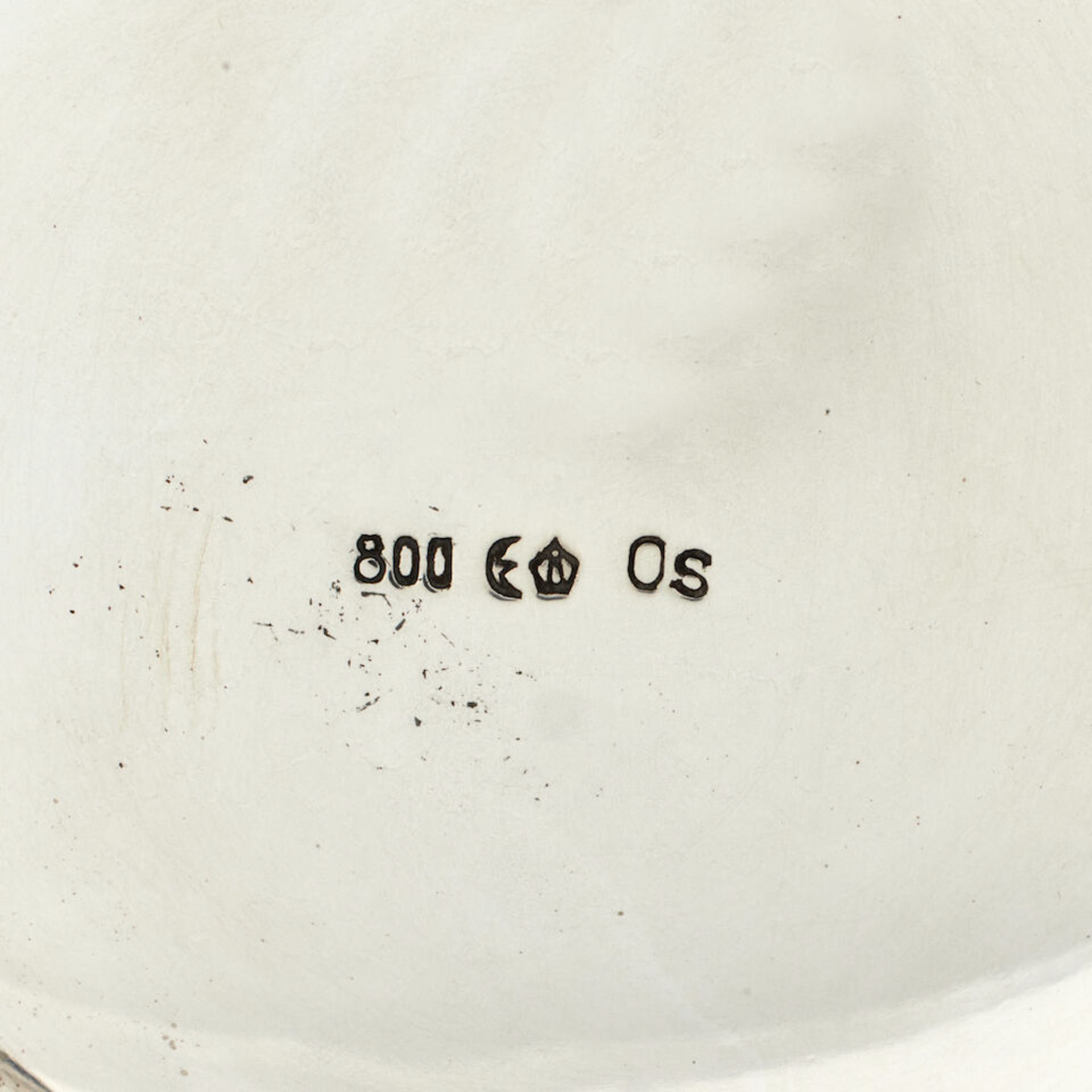 Two German silver water jugs / pitchers with crown and crescent mark ...