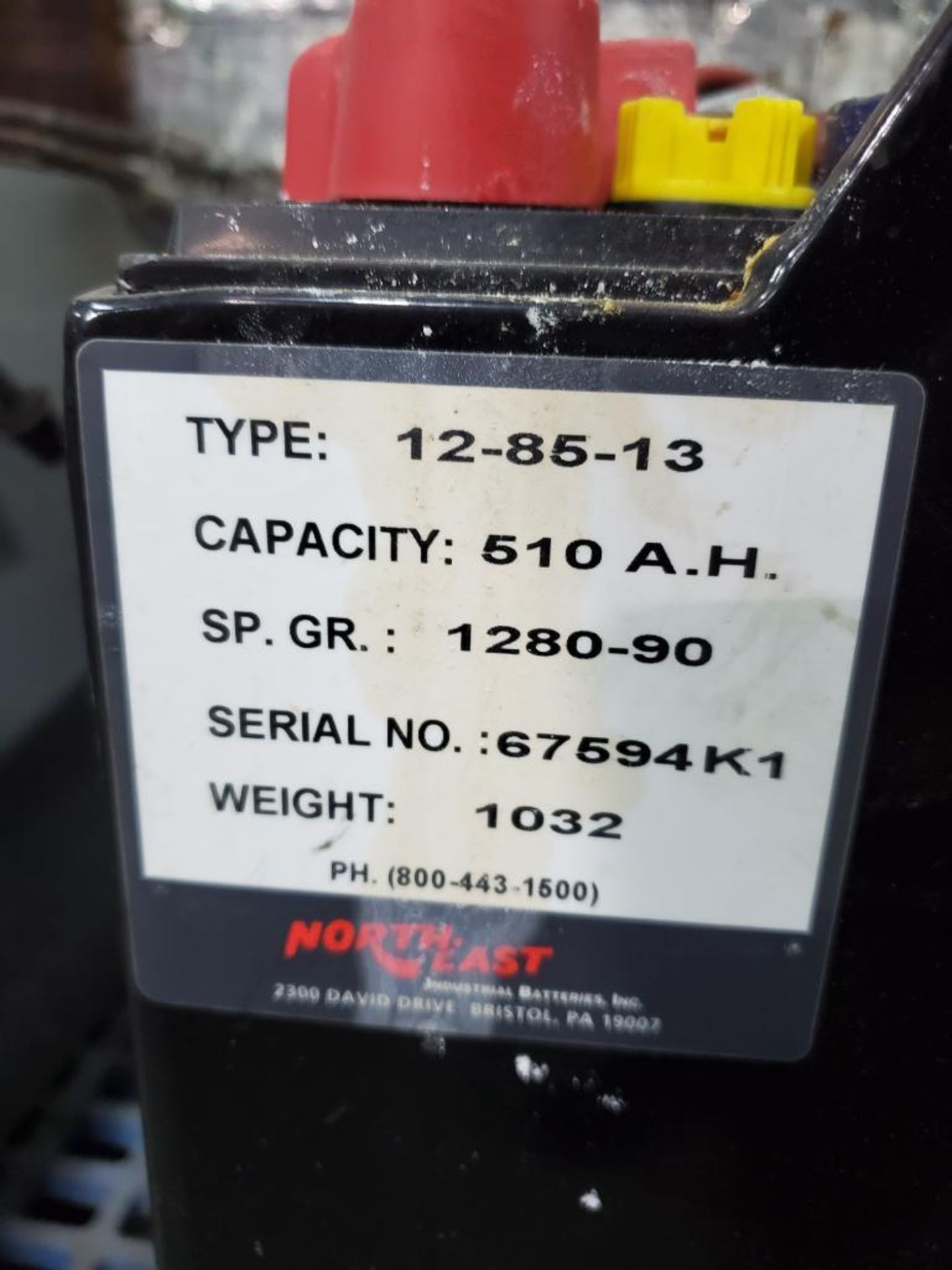 Crown battery. Type 12-85-13. Capacity 510ah. Weight 1032lbs. For a $40 ...