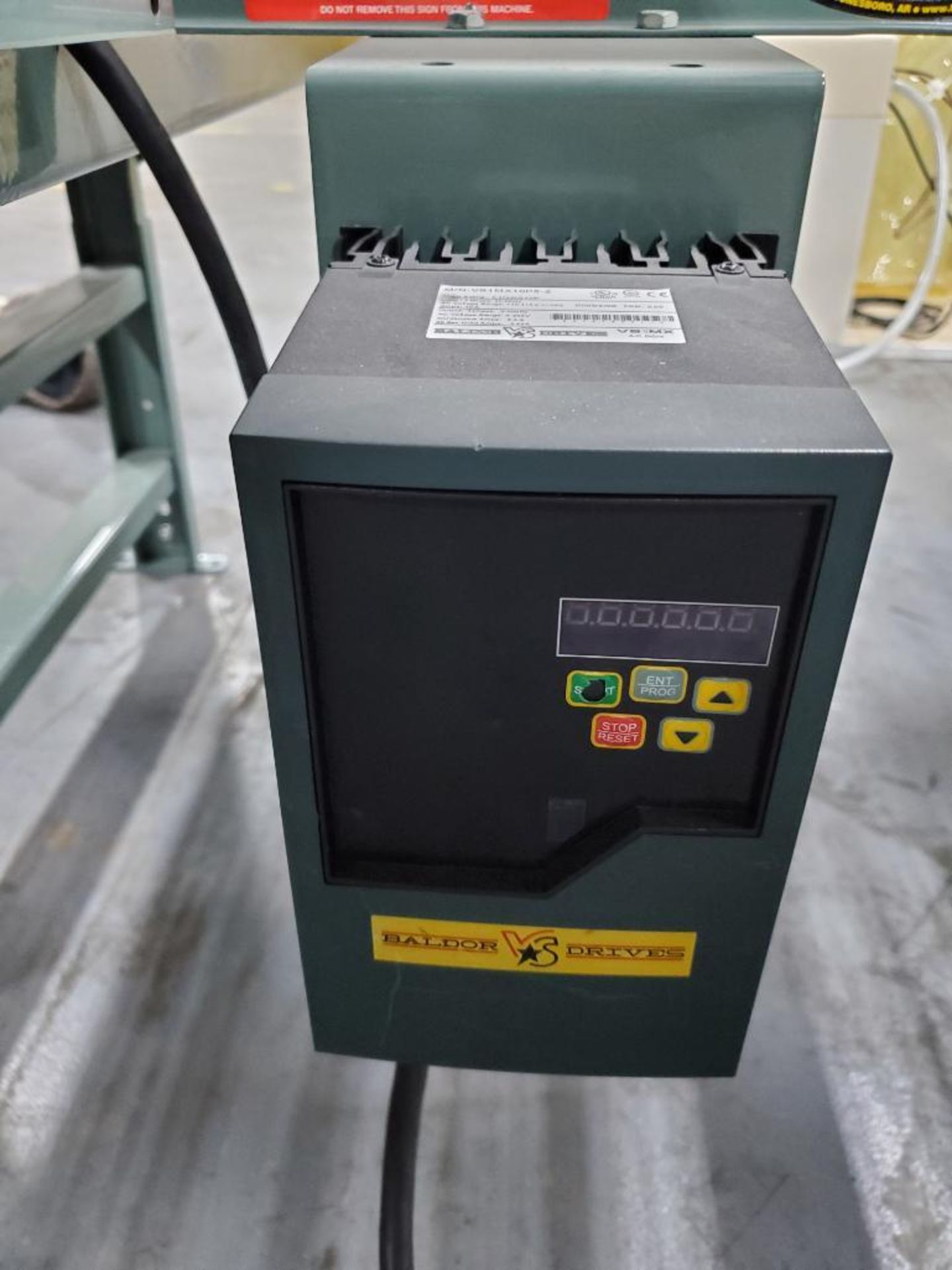 Hytrol Conveyor Company INC. Serial# 544929. Baldor motor and controller.