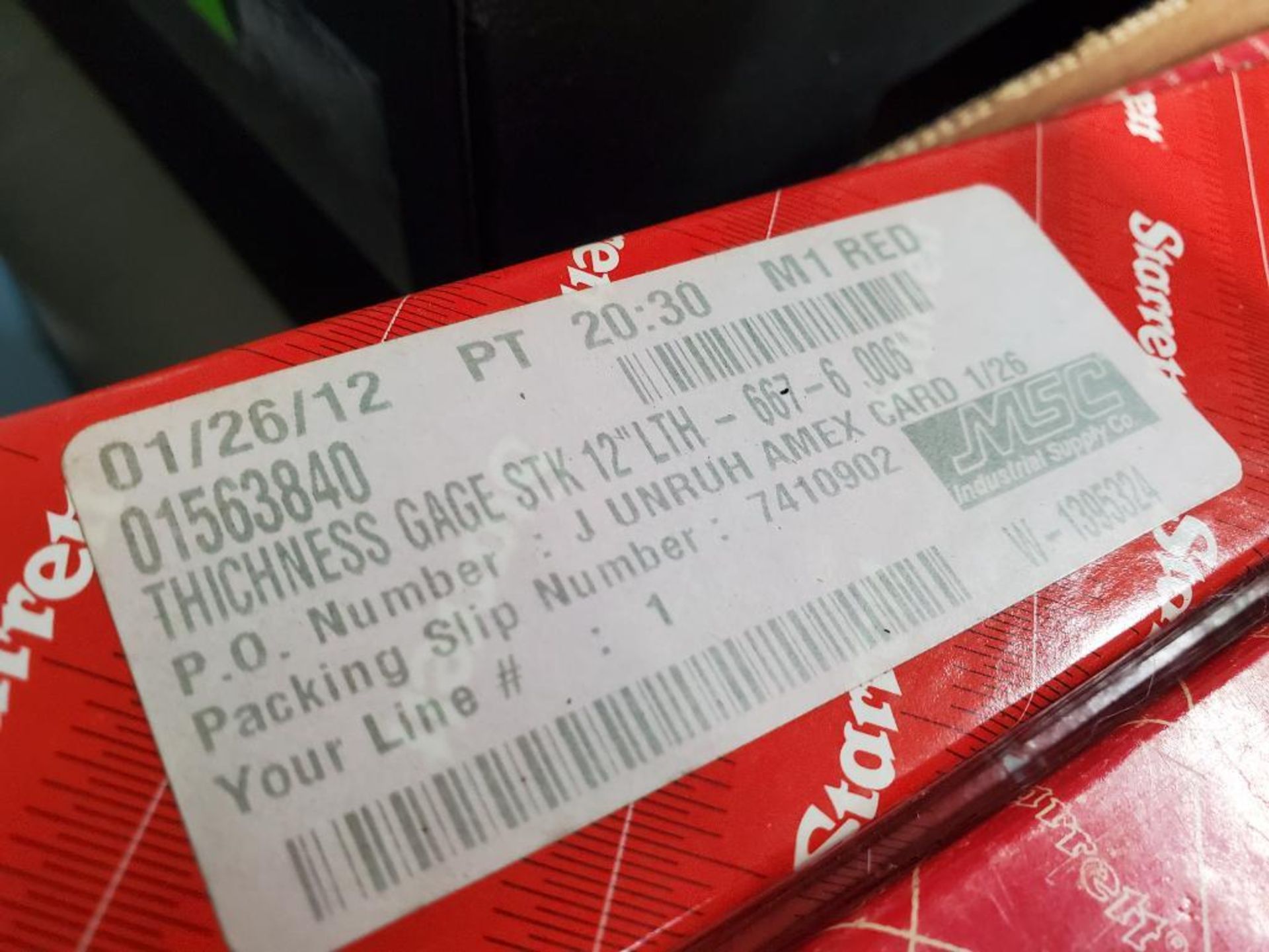 Large assortment of Starrett shim feeler stock. For a $15 fee this lot ...