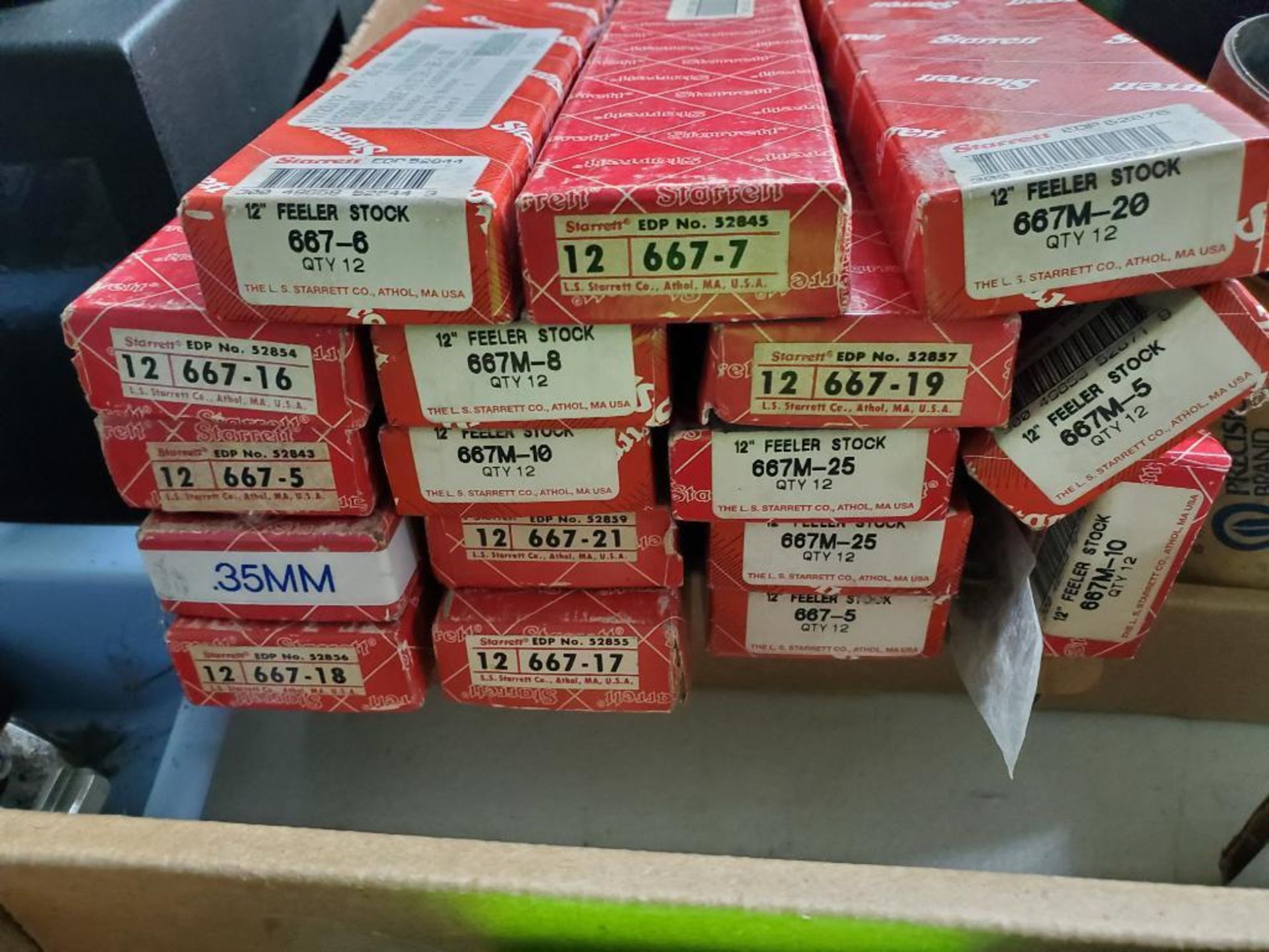 Large assortment of Starrett shim feeler stock. For a $15 fee this lot ...